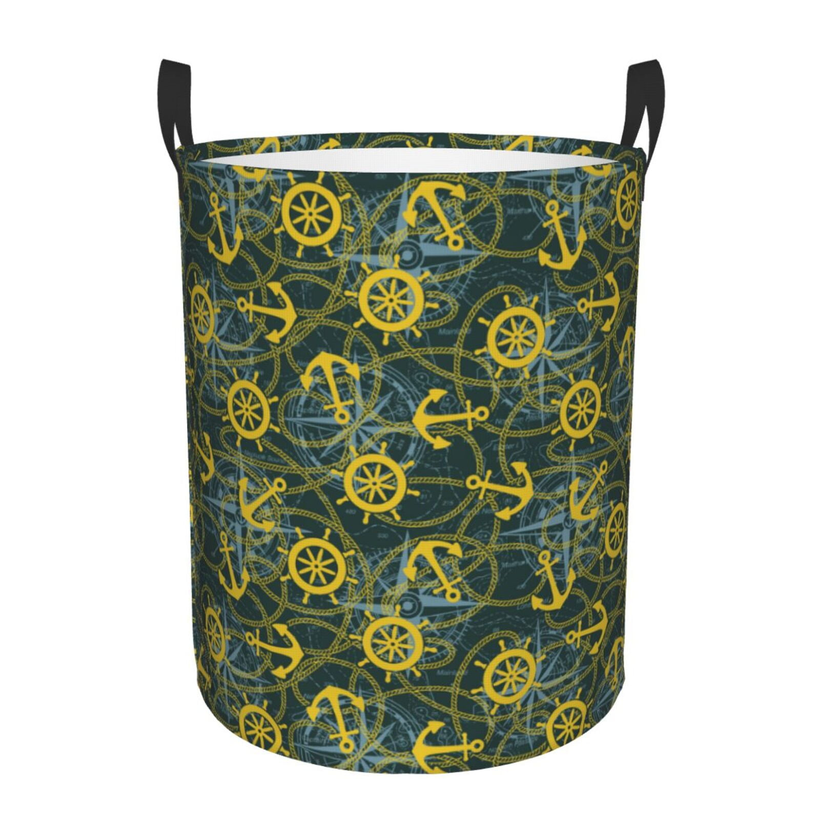 KLL Marine Anchors And Compass Waterproof Foldable Laundry Hamper ...