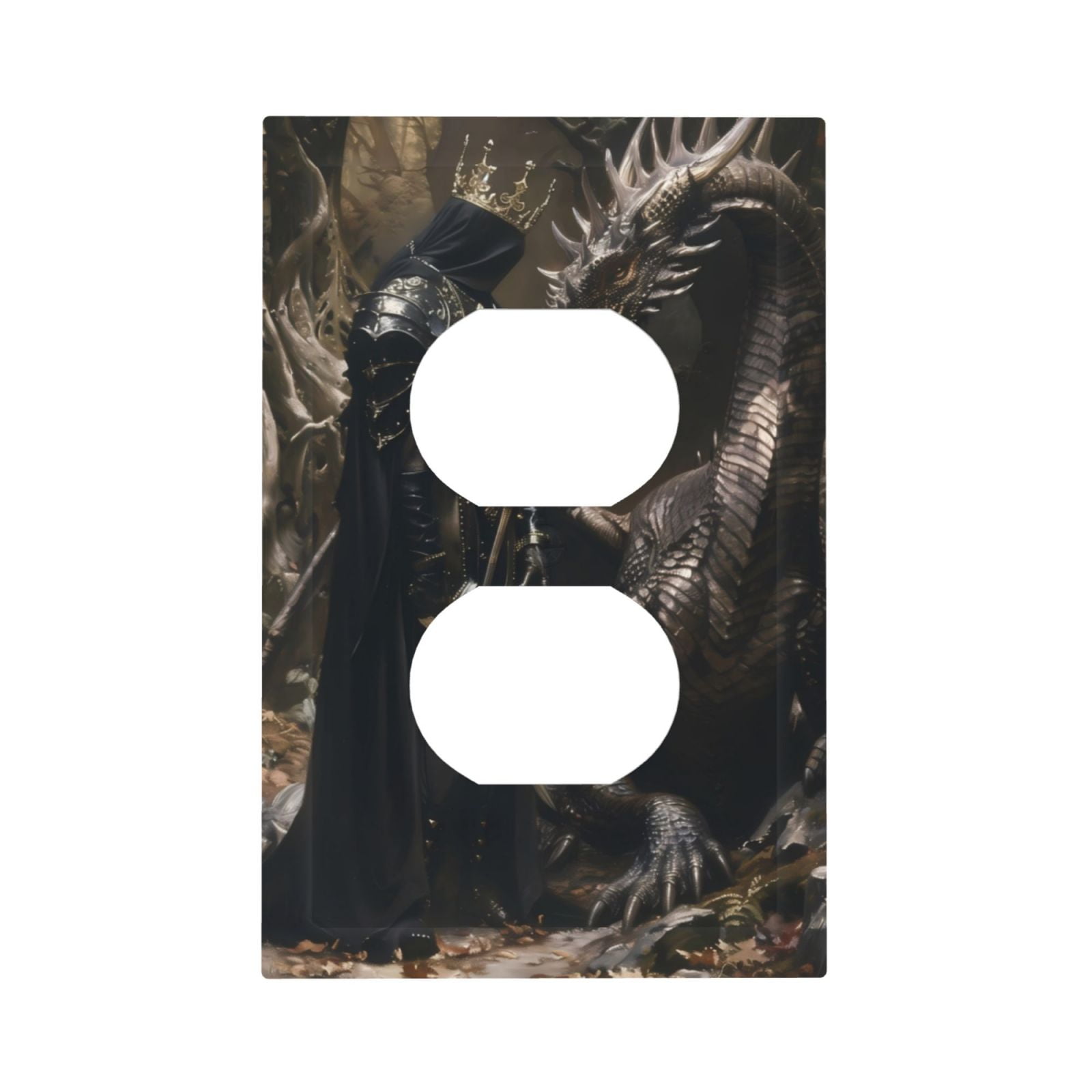 KLL Medieval Knight And Dragon Pattern Electrical Outlet Covers, 3" x 5 ...