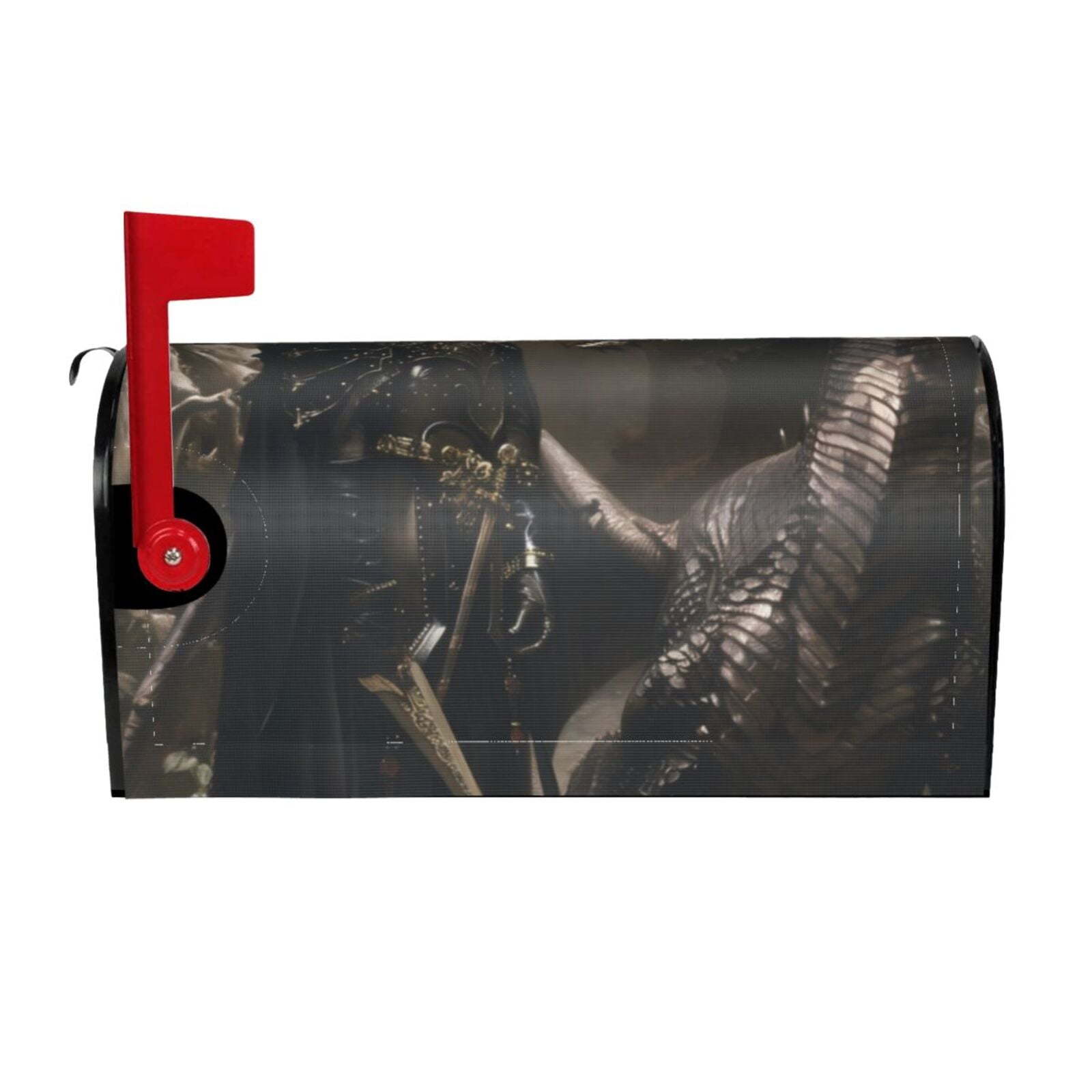 KLL Medieval Knight And Dragon Pattern Mailbox Covers,Magnetic Mailbox ...