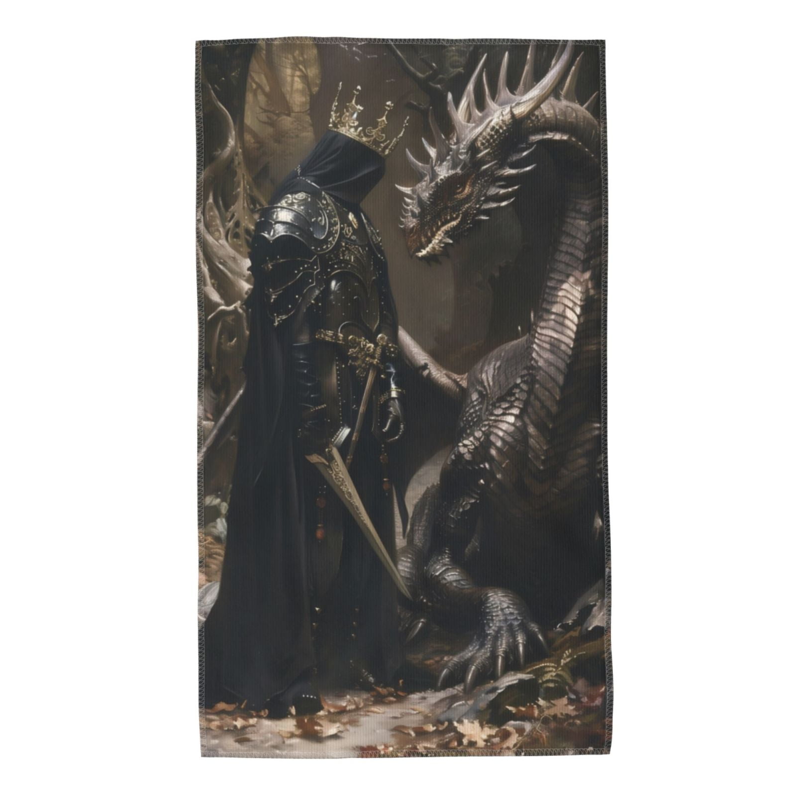 KLL Medieval Knight And Dragon Ultra Absorbent & Soft Hand Towels for ...