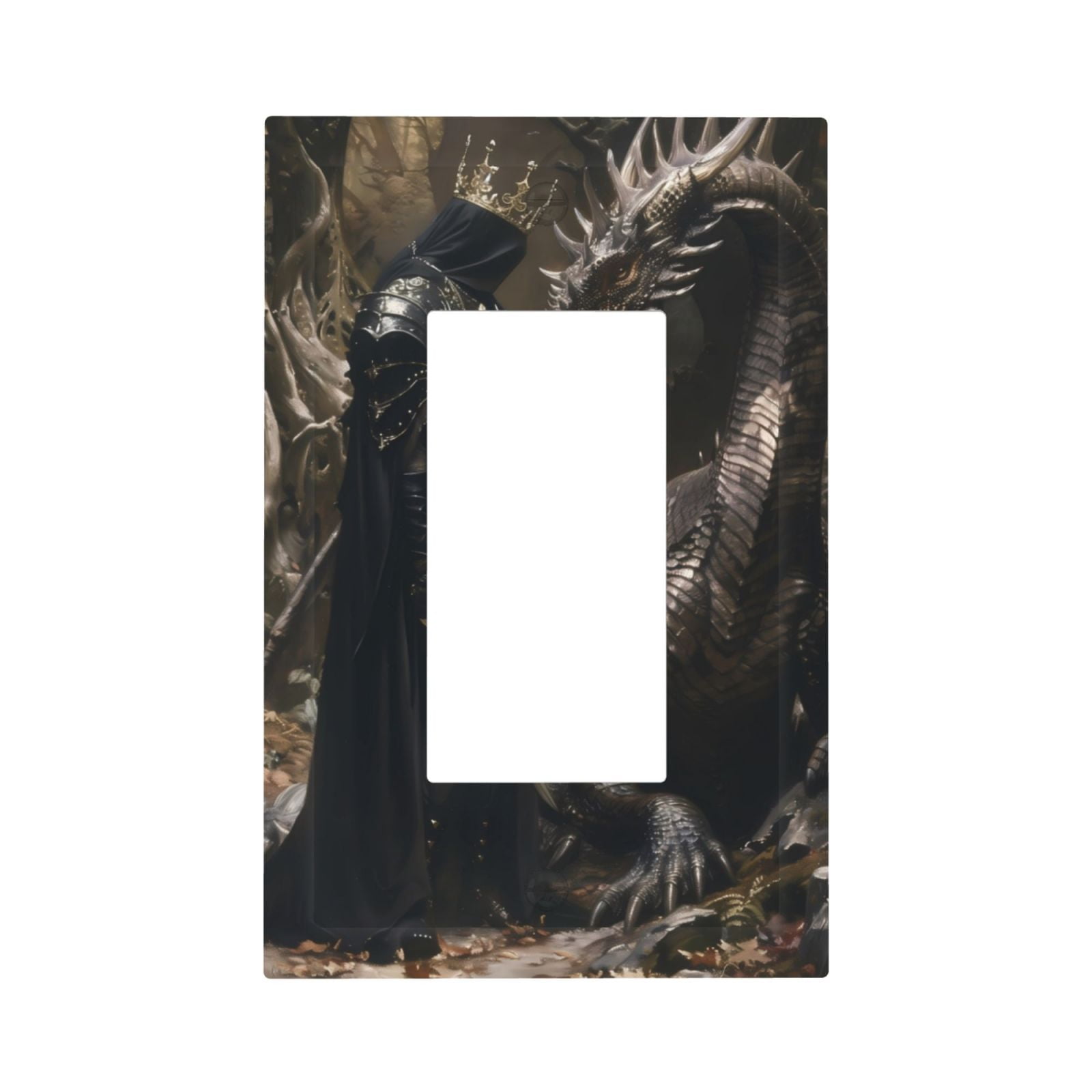 KLL Medieval Knight And Dragon Pattern Electrical Outlet Covers, 3" x 5 ...