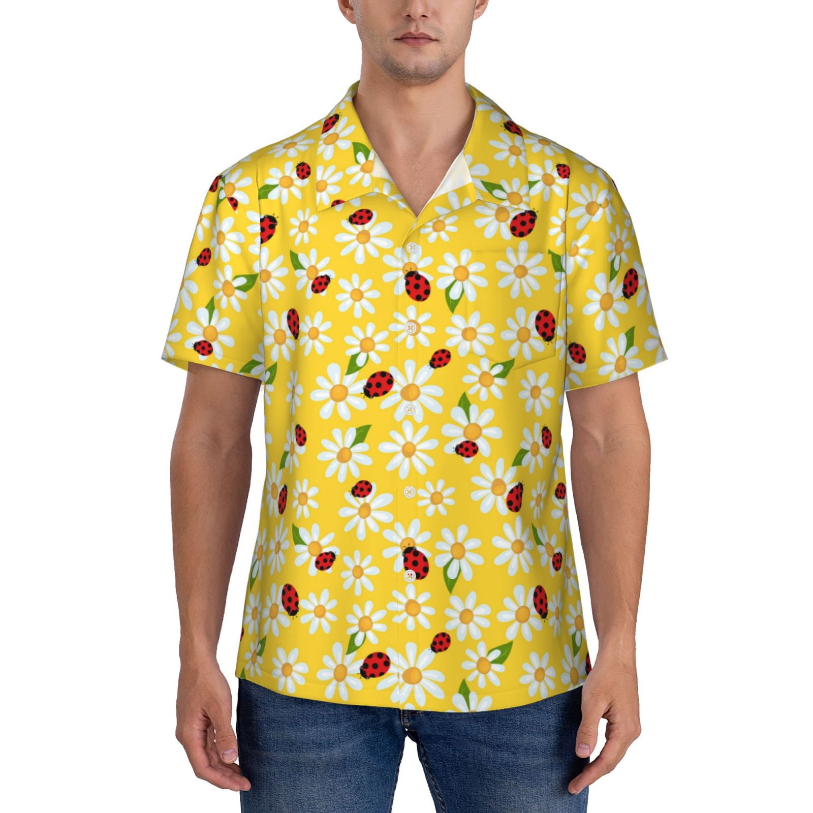 KLL Men's Hawaiian Shirt Short Sleeve Button Down Beach Shirts ...