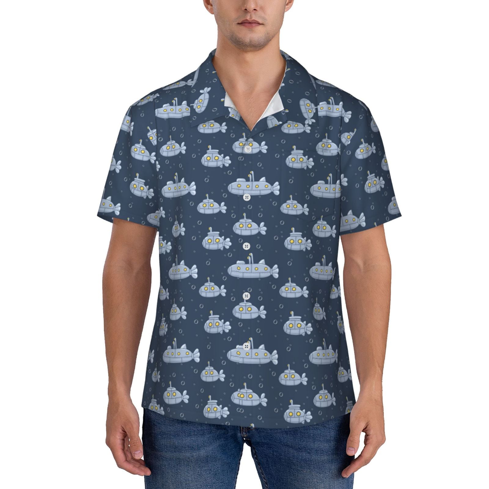 KLL Men's Hawaiian Shirt Short Sleeve Button Down Beach Shirts ...
