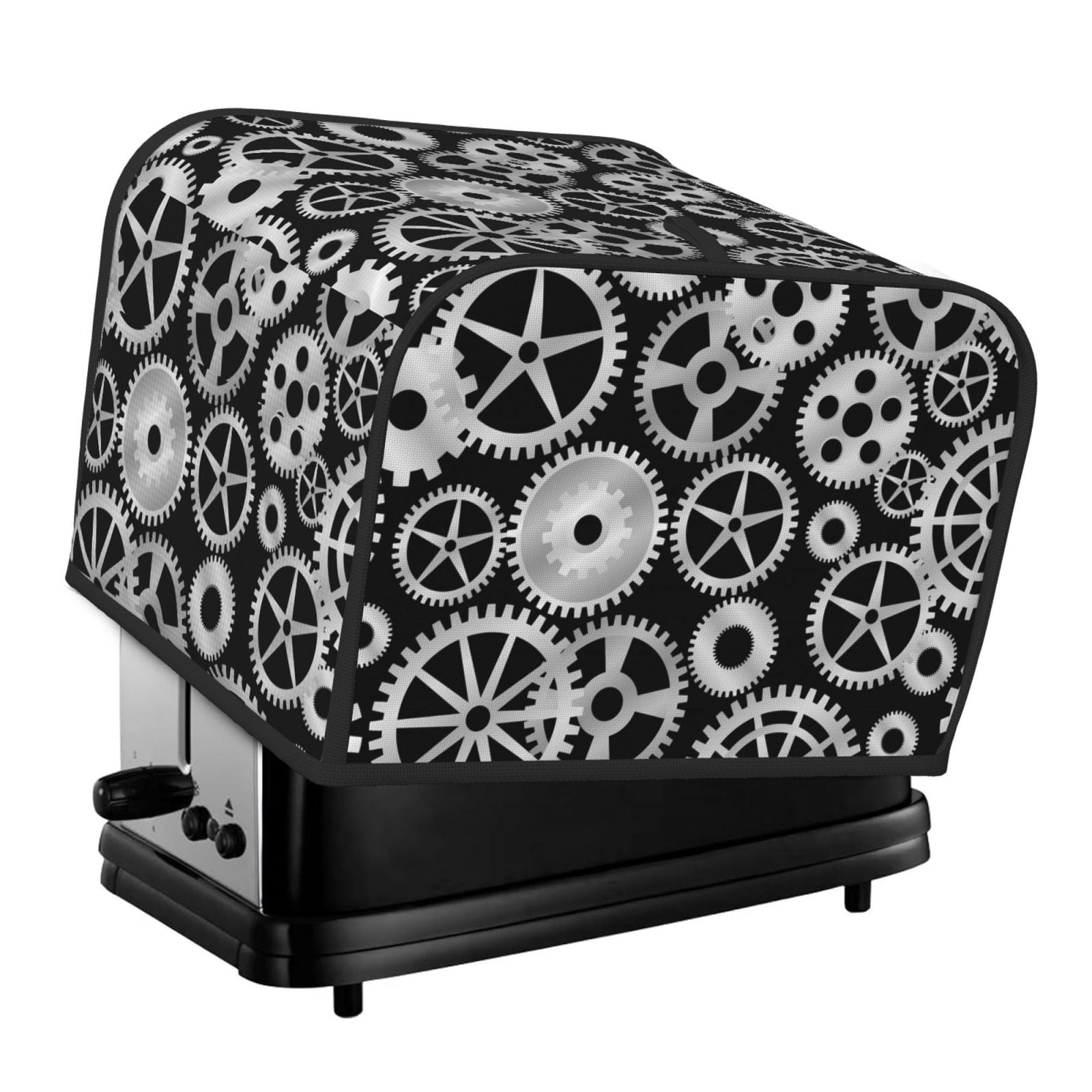 KLL Metallic Gears Print 4 Slice Toaster Dust Covers Kitchen Small ...