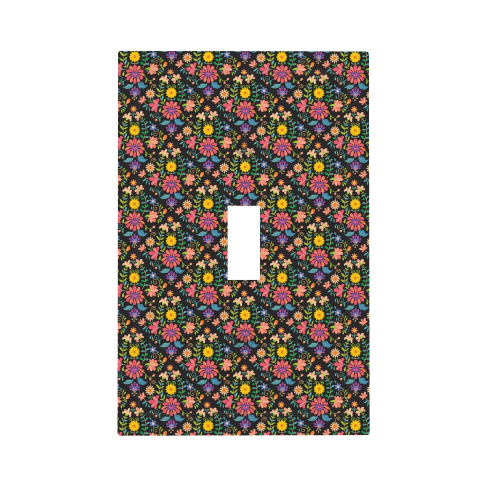 KLL Mexican Folk Art Floral Pattern Electrical Outlet Covers, 3" x 5" 1 ...