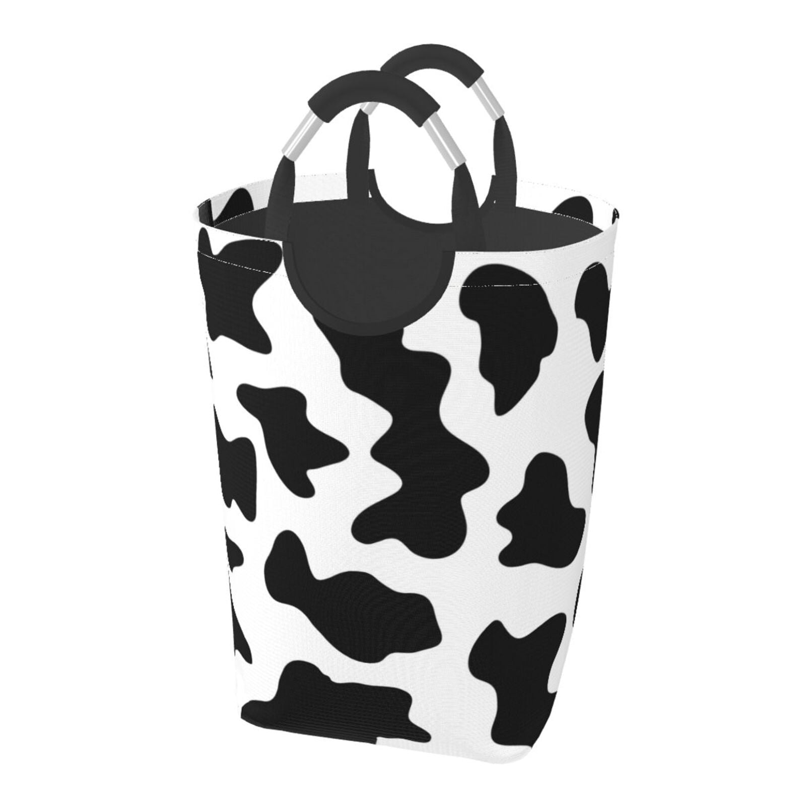 KLL Milk Cow Print Laundry Hamper,Large Canvas Fabric Lightweight ...