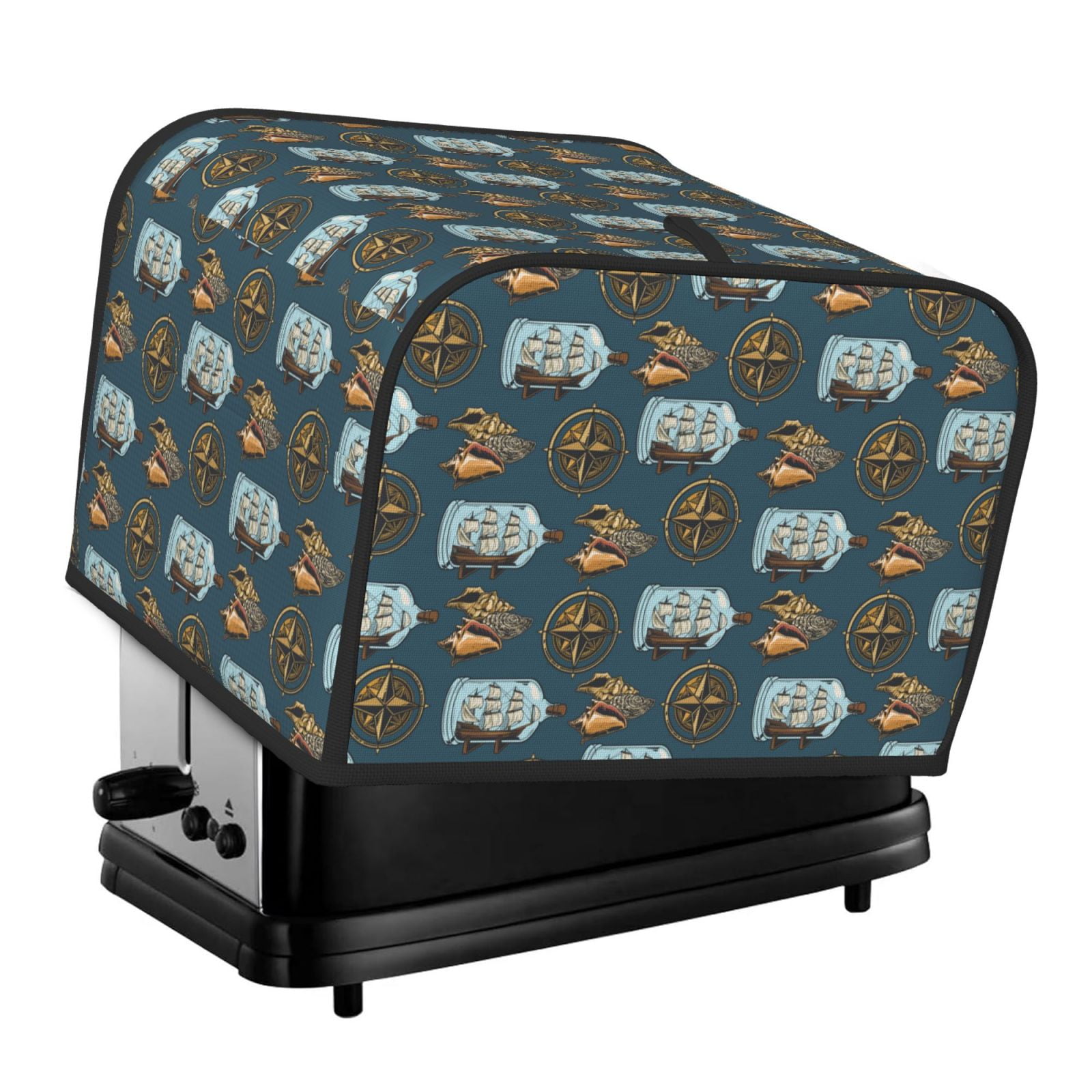 KLL Miniature Ship In Bottle Print 4 Slice Toaster Dust Covers Kitchen ...