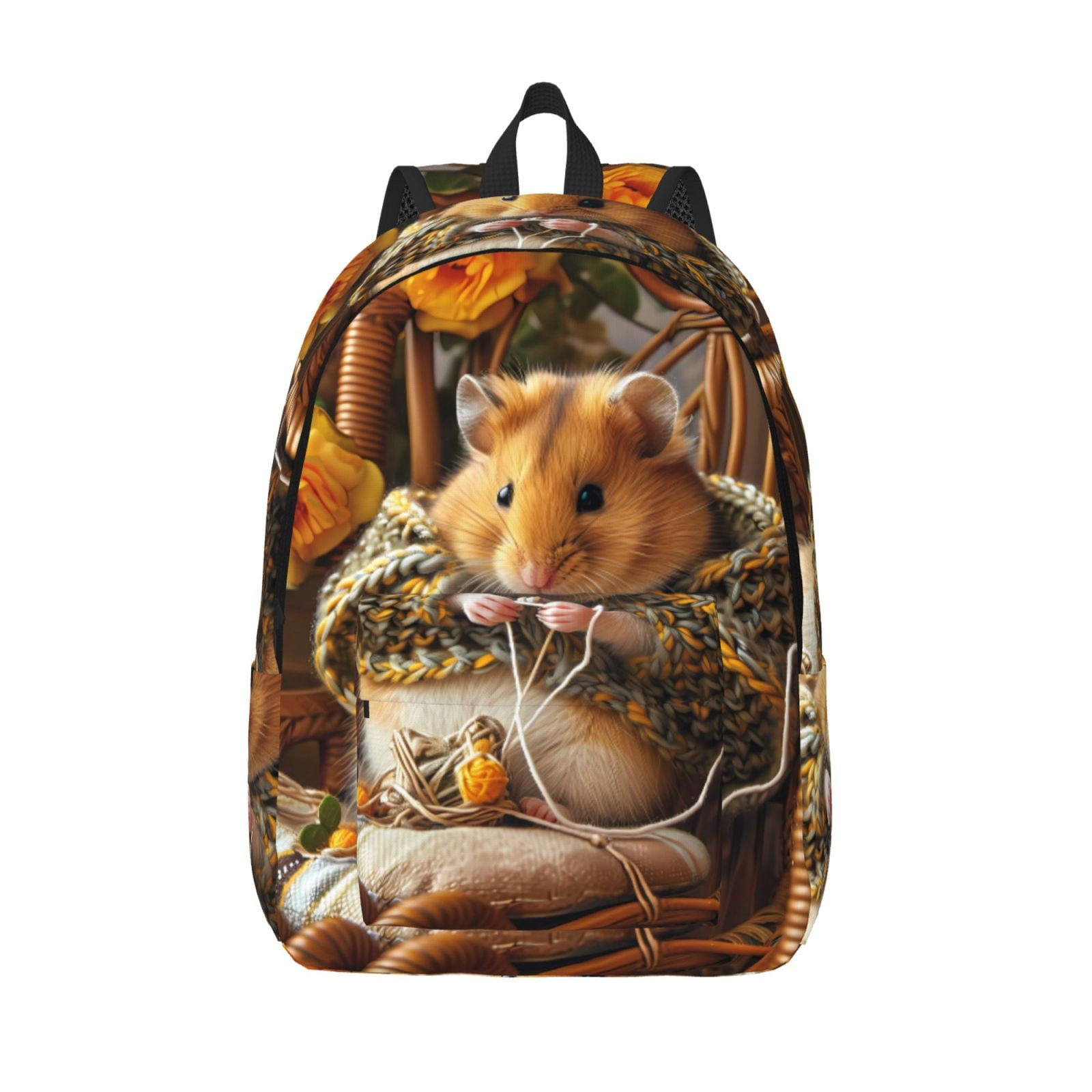 KLL Modern Floral Guinea Pig Print Travel Laptop Backpack - College ...