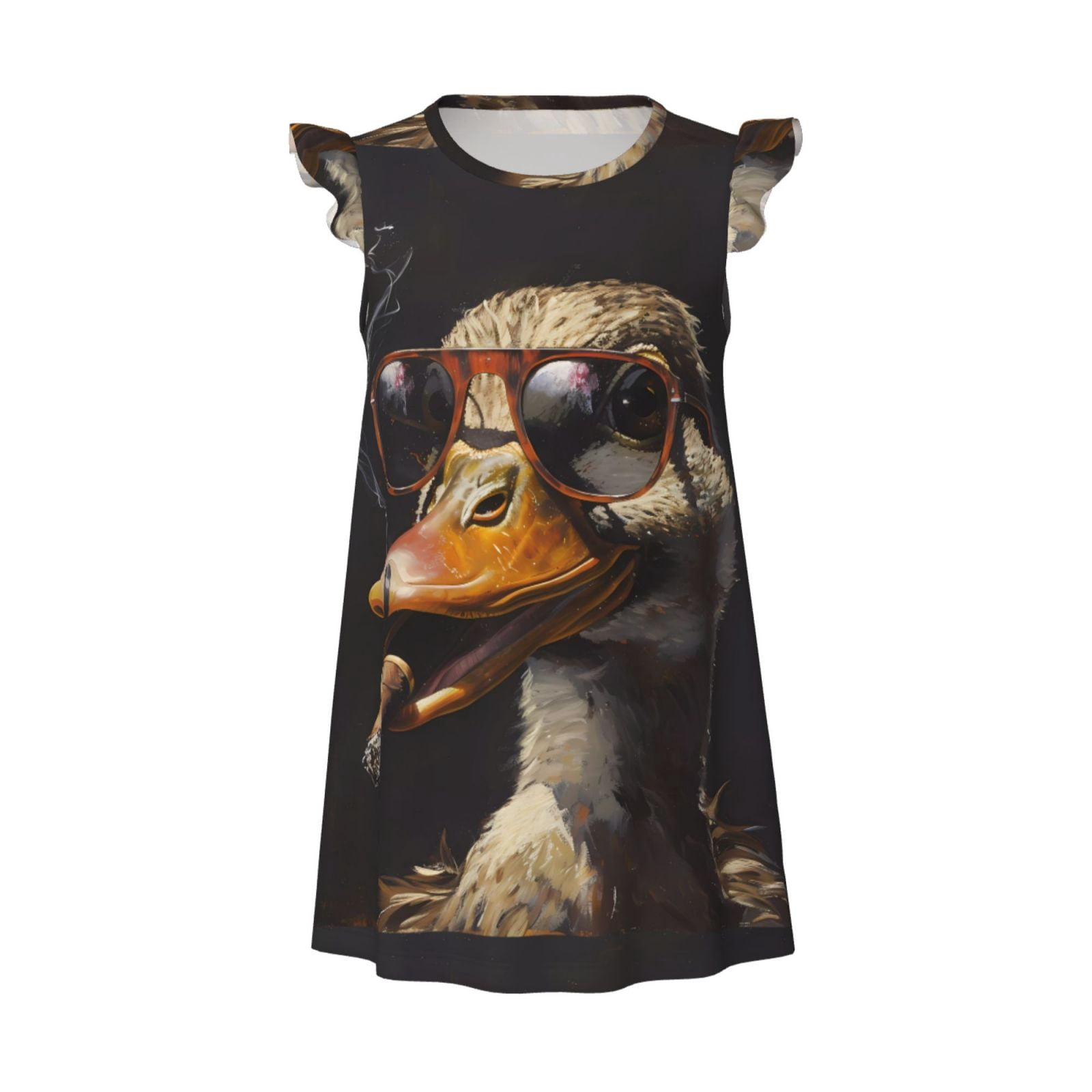 KLL Modern Funny Duck Print Girls Nightgowns Pajamas for Girl Sleepwear ...
