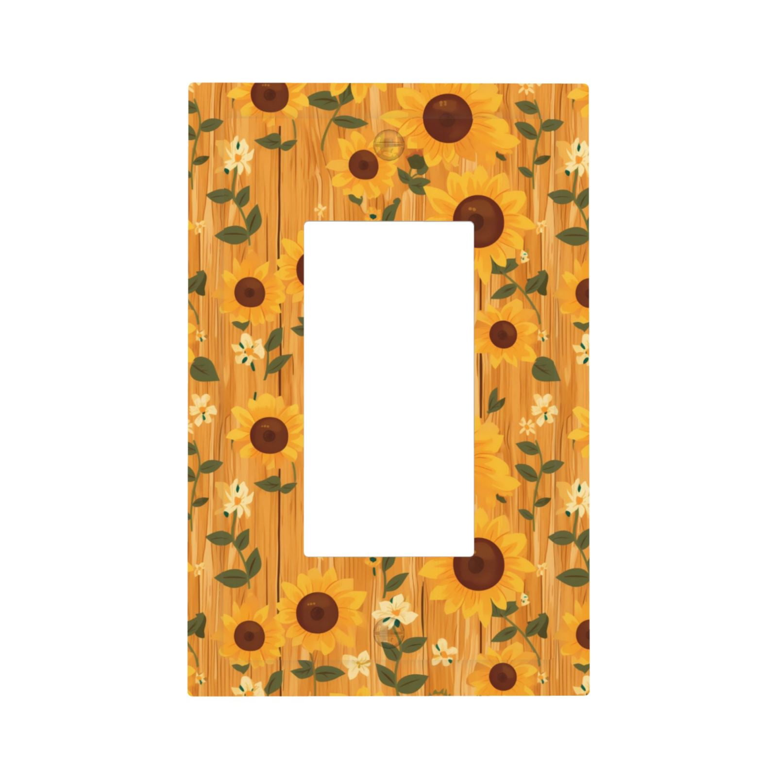 KLL Modern Wood Grain Sunflower Pattern Electrical Outlet Covers, 3" x ...