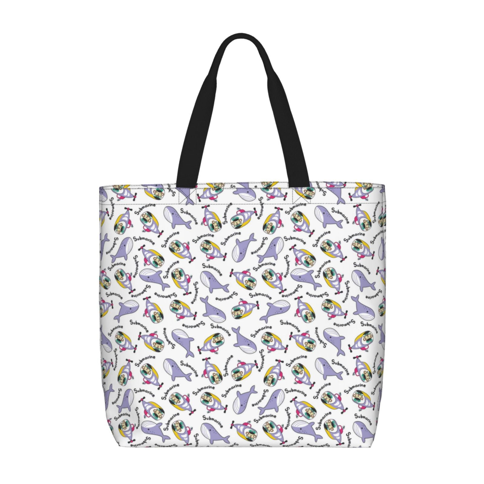 KLL Monkey Submarine Captain Pattern Aesthetic Tote Bag for Women Beach Bag Shopping Bags ...