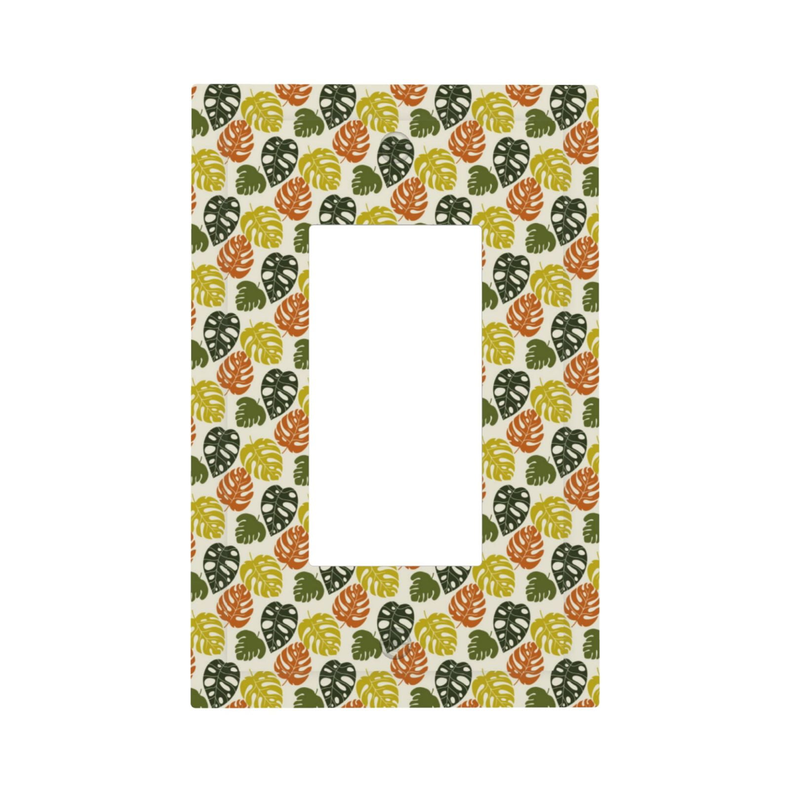 KLL Monstera Leaves Pattern Electrical Outlet Covers, 3" x 5" 1 Pack ...