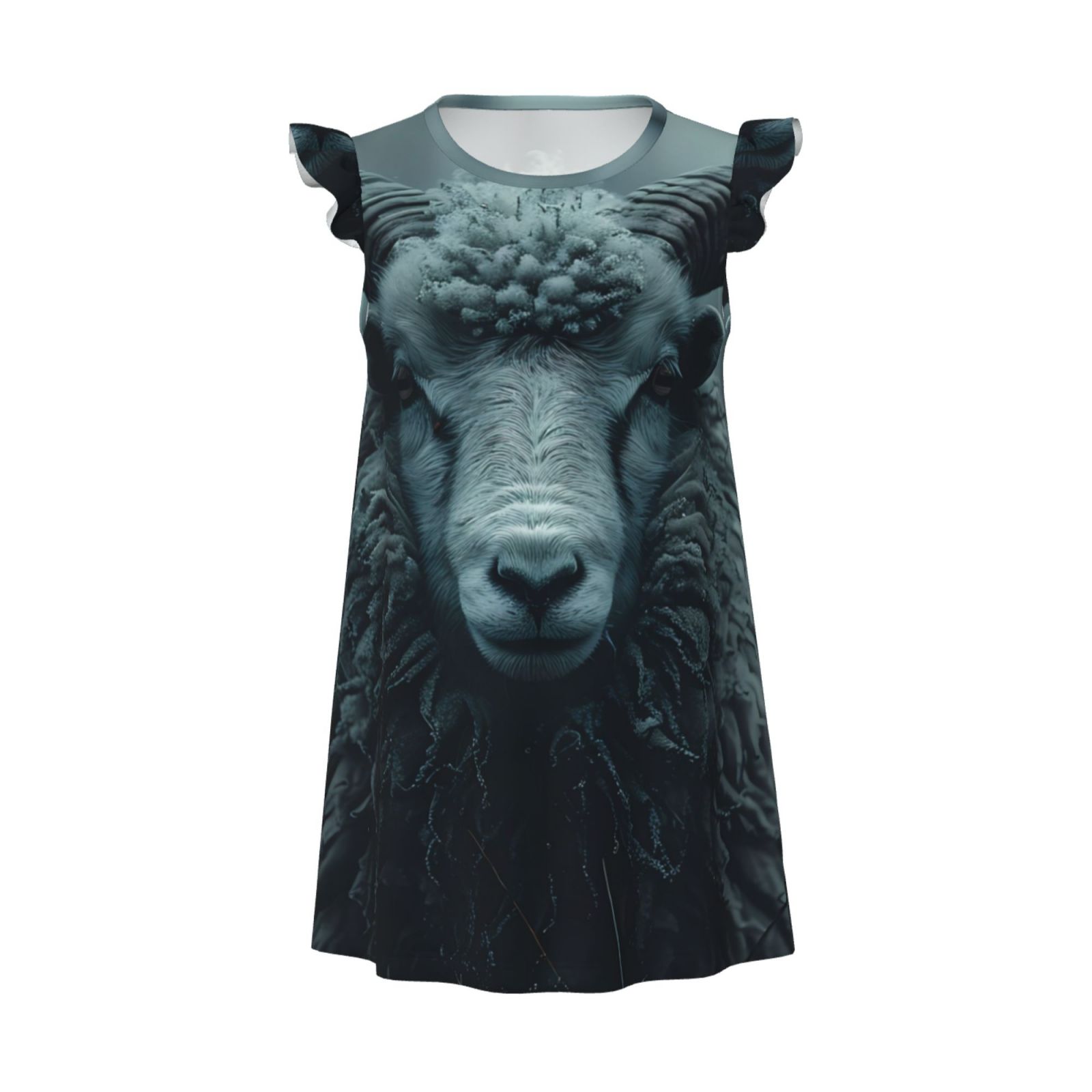KLL Moody Ram Portrait Print Girls Nightgowns Pajamas for Girl ...