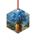KLL Mountain Blue Flowers Vase Pattern Acrylic Christmas Ornaments,1 ...