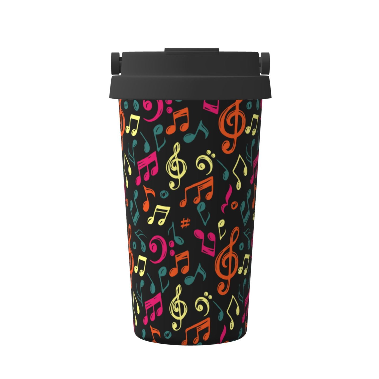 KLL Music Notes Pattern Stainless Steel Vacuum Insulated Tumbler ...