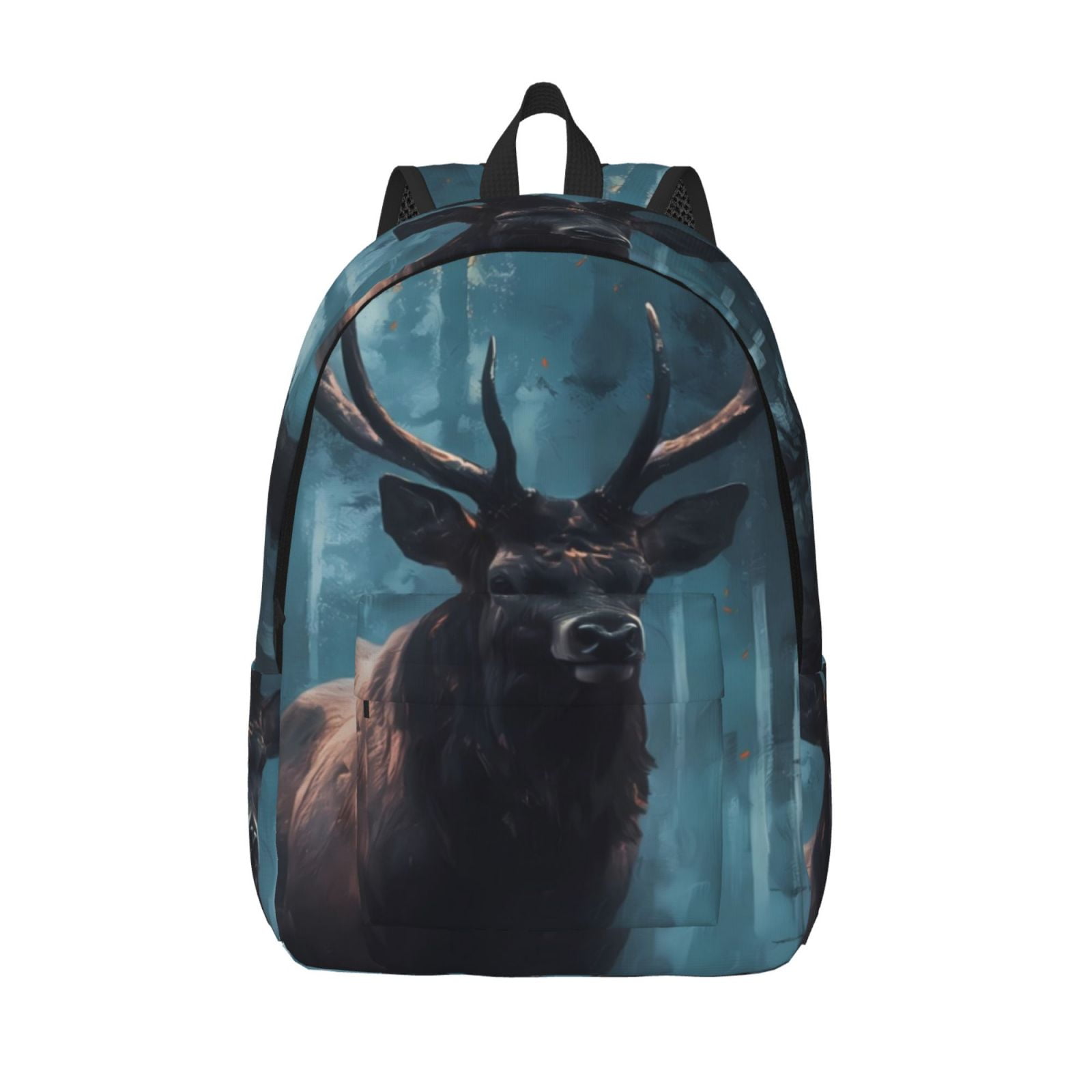 KLL Mystical Forest Elk Print Travel Laptop Backpack - College Backpack ...