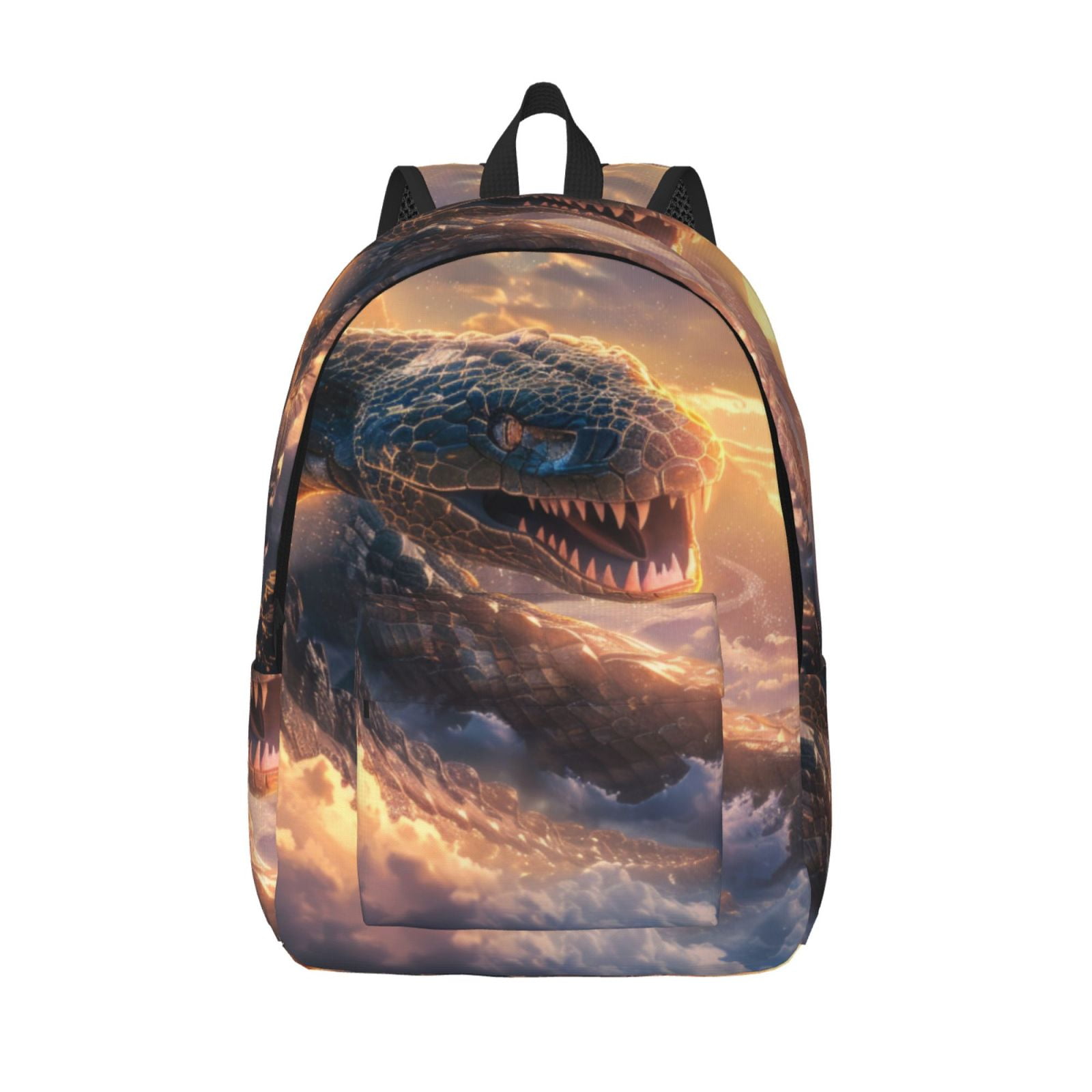 KLL Mythical Serpent Mountain Sunrise Print Travel Laptop Backpack ...