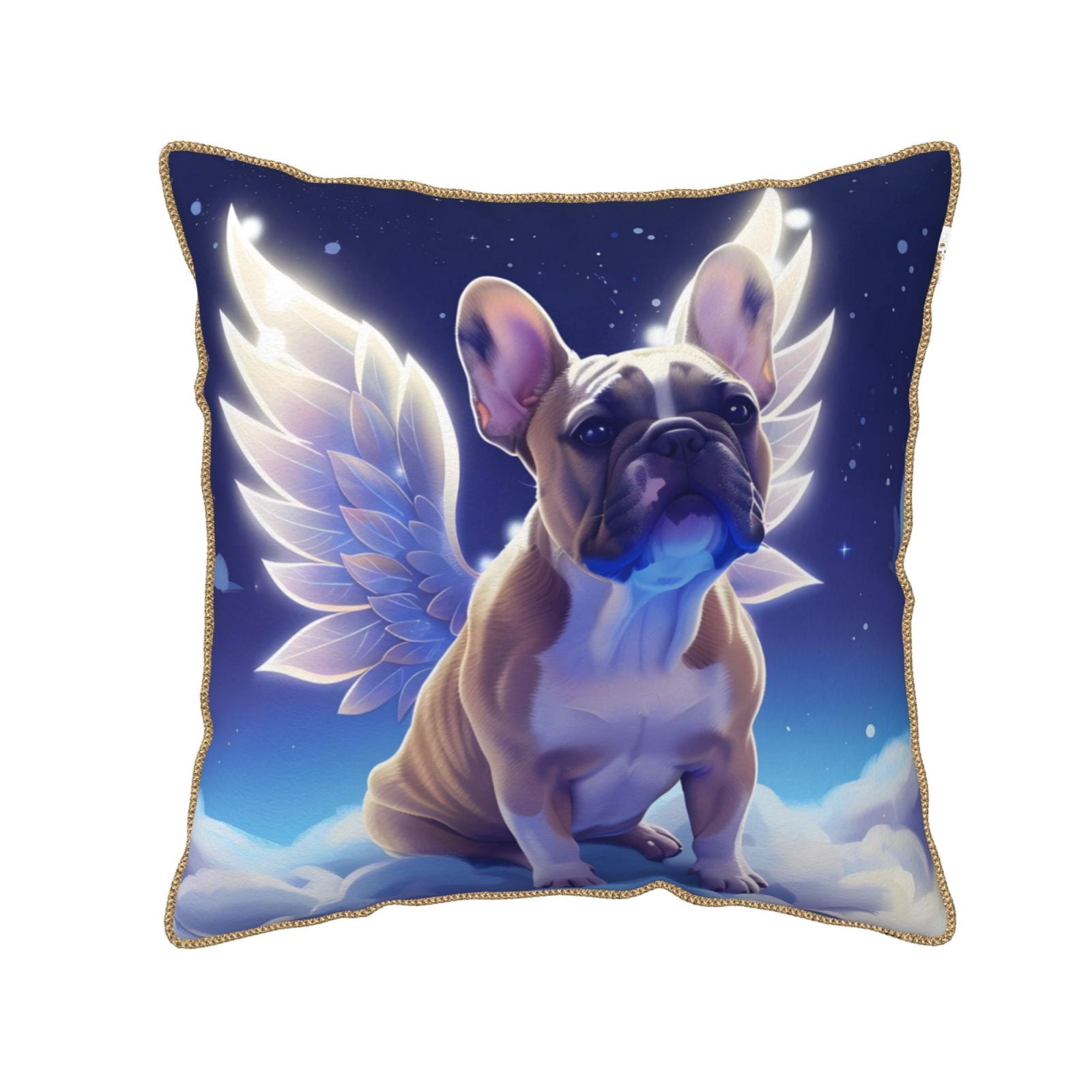 KLL Night Sky Winged French Bulldog Decorative Throw Pillow Covers ...