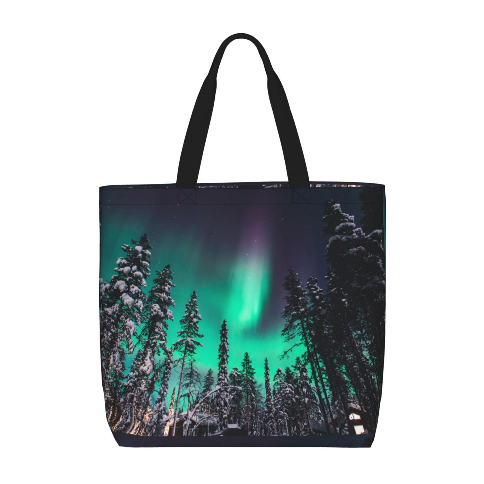KLL Northern Lights 2 Pattern Aesthetic Tote Bag for Women Beach Bag ...