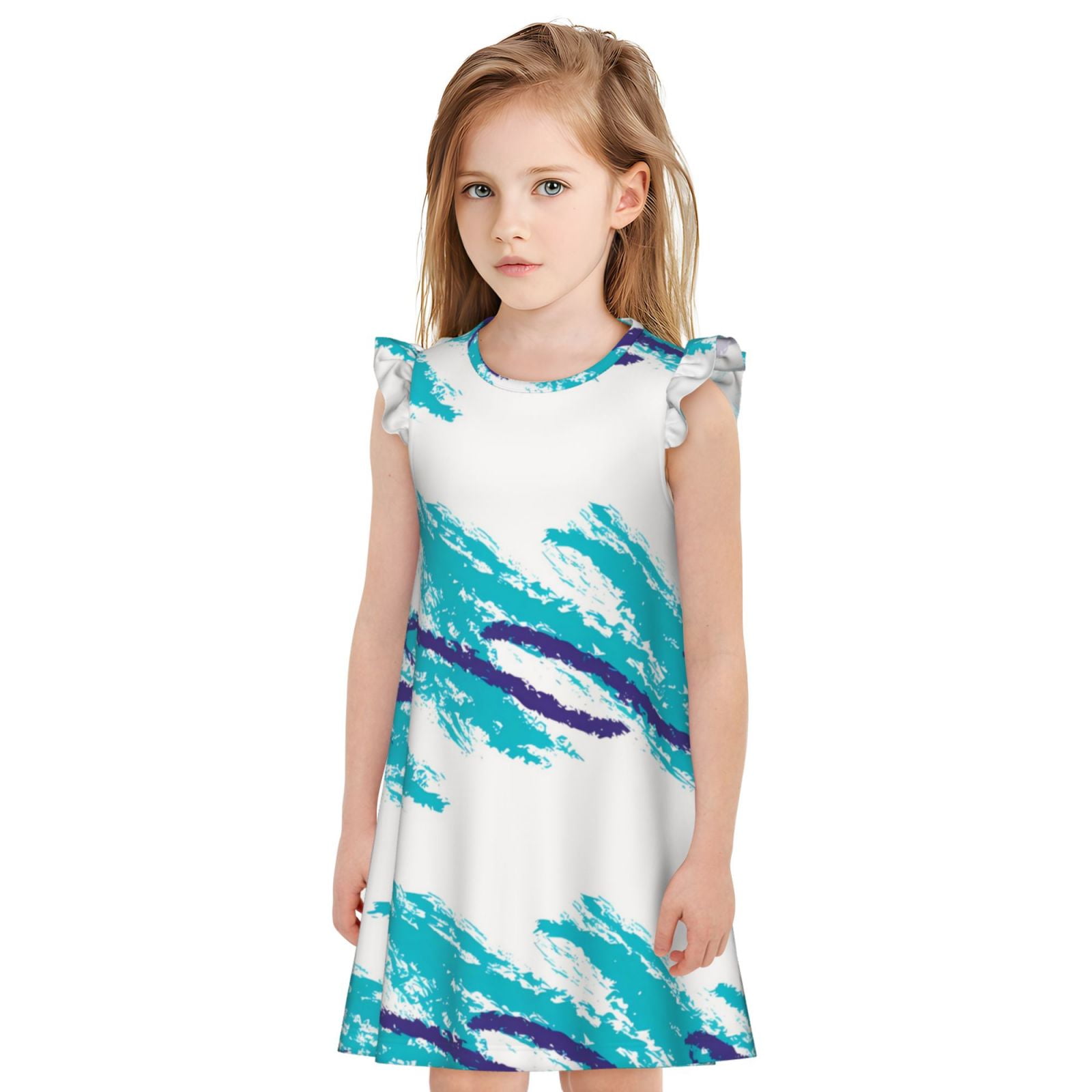 KLL Northern Lights Print Girls Nightgowns Pajamas for Girl Sleepwear ...