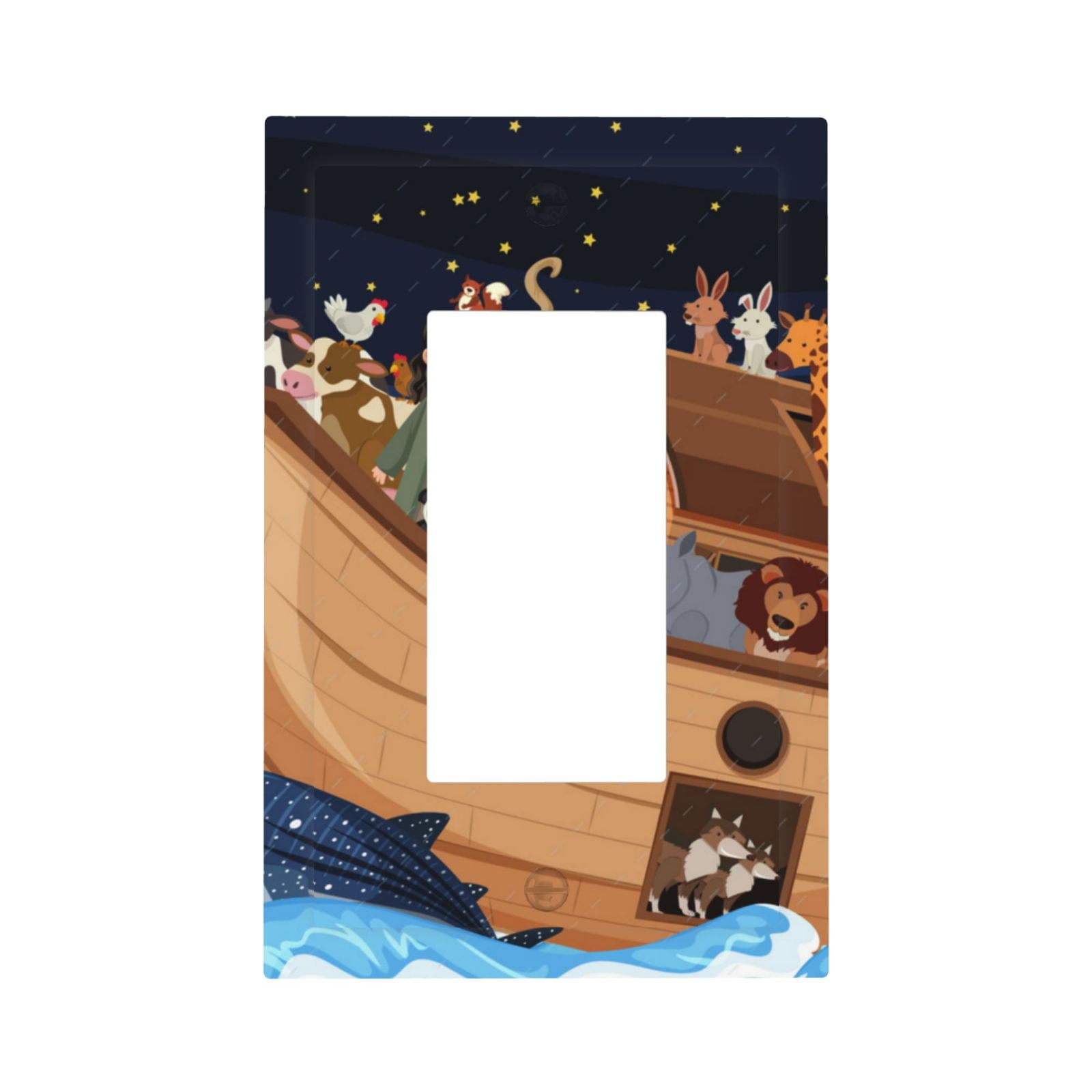 KLL Ocean Scene with Noah's Ark Pattern Electrical Outlet Covers, 3" x ...