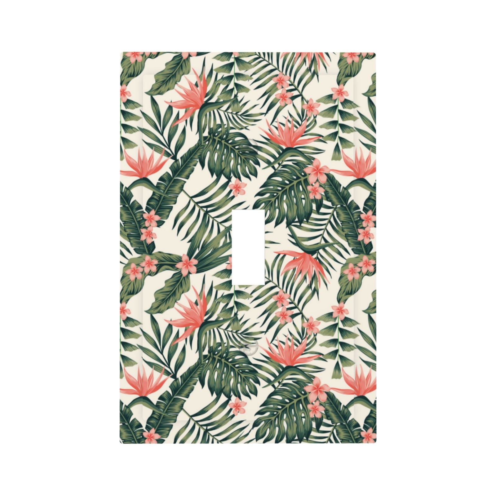 KLL Palm Trees and Tropical Pattern Electrical Outlet Covers, 3" x 5" 1 ...