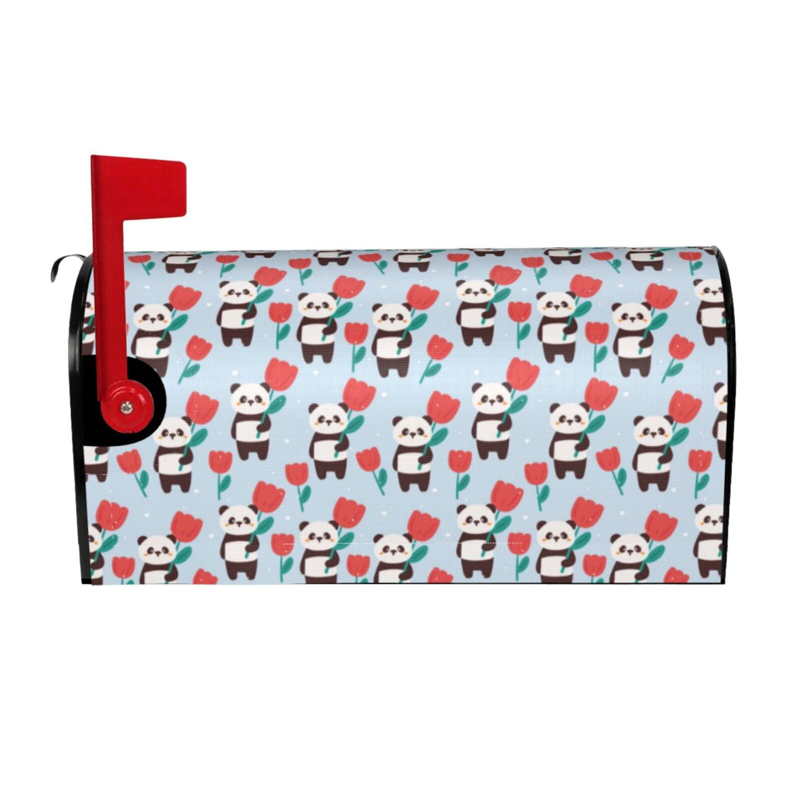KLL Panda And Rose Pattern Mailbox Covers,Magnetic Mailbox Waterproof ...