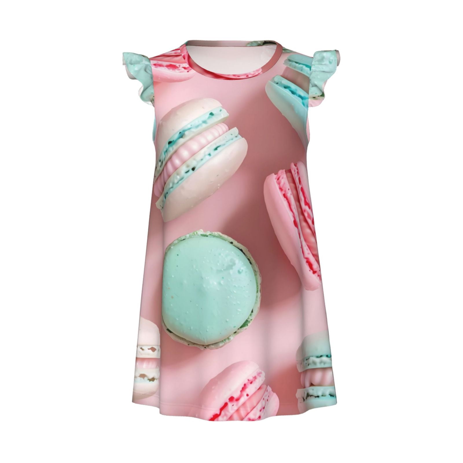 KLL Pastel Macarons Delight Print Girls Nightgowns Pajamas for Girl ...