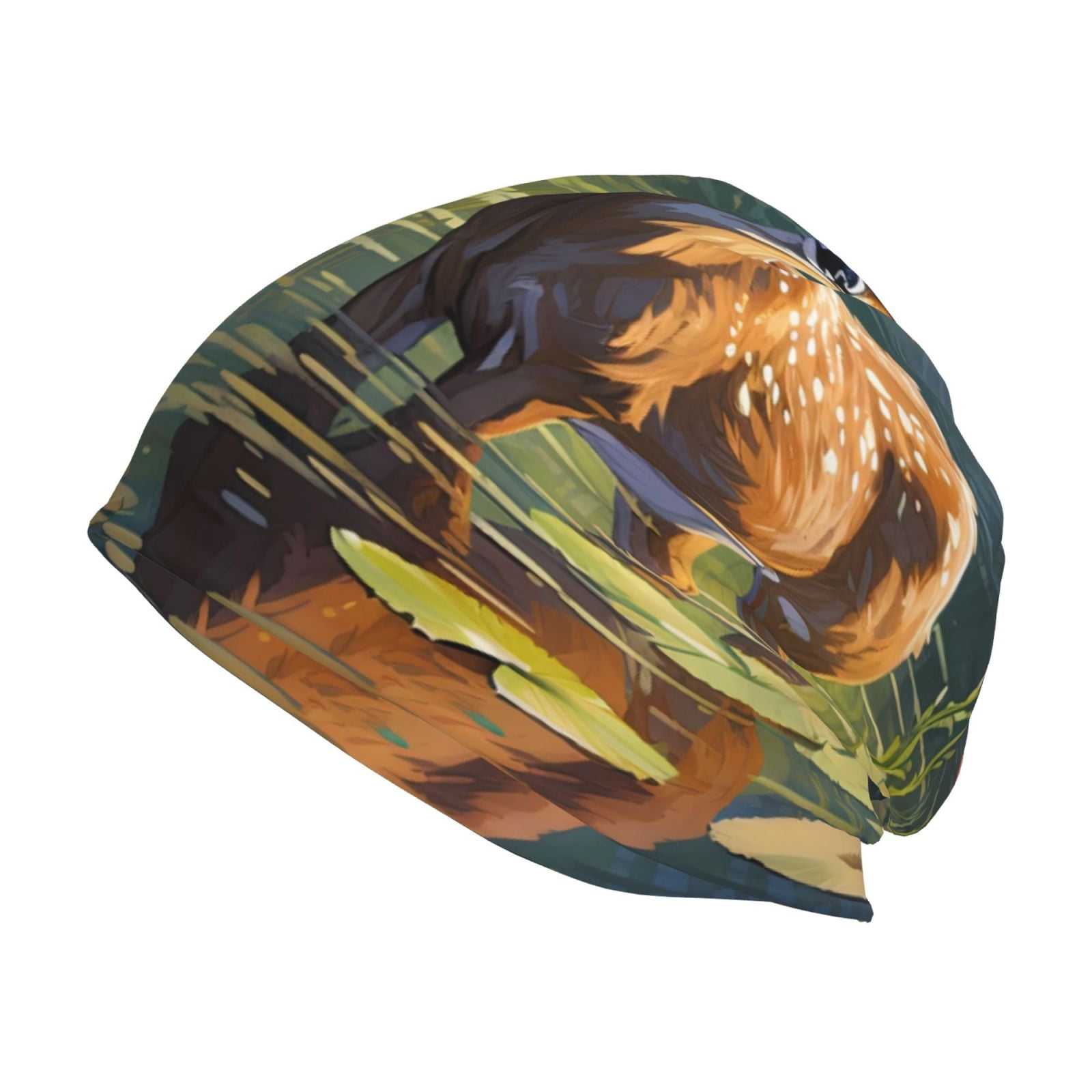 KLL Peaceful Deer Lily Pond Winter Fall Beanie Knit Hats for Men ...