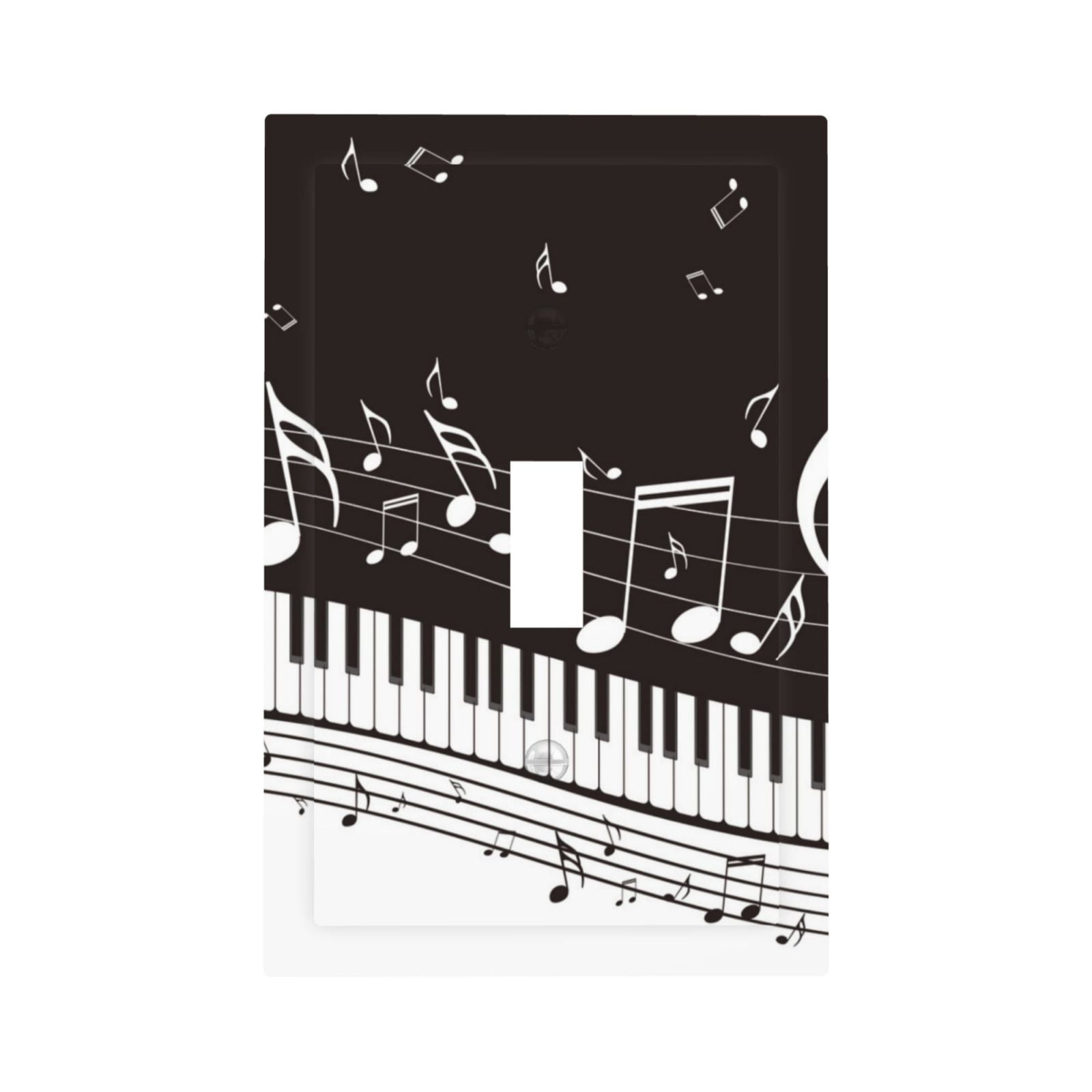 KLL Piano Keys With Musical Notes Pattern Electrical Outlet Covers, 3 ...