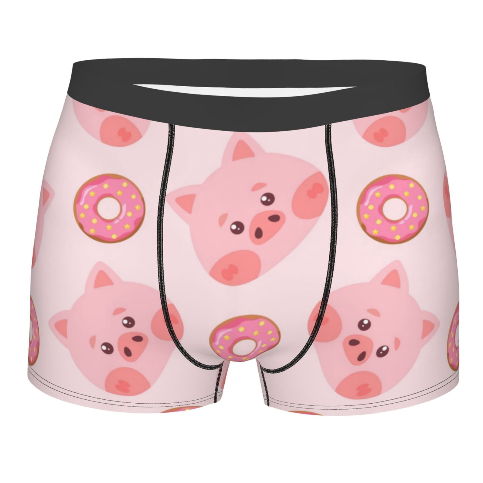 KLL Pigs Head And Donuts Men's Cotton Boxer Briefs Underwear- - Walmart.com