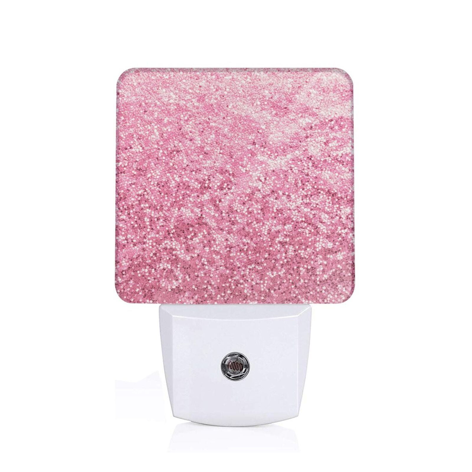 KLL Pink Glitter for Night Lights,Auto Sensor Night Lamp Plug in Night ...