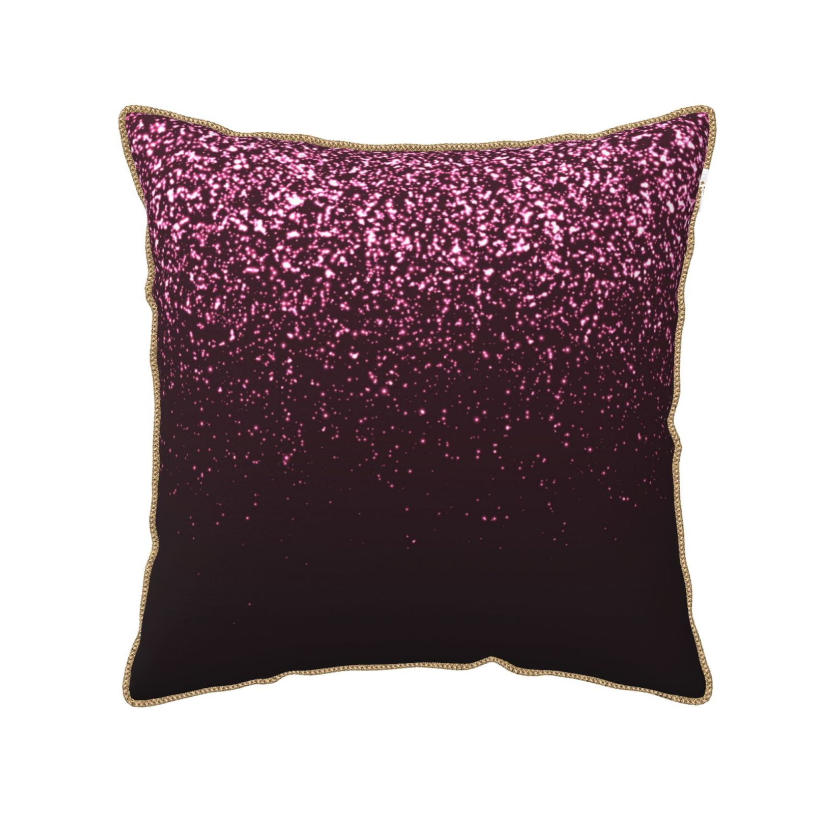 KLL Pink Glitter Sparkles A Decorative Throw Pillow Covers Velvet Soft ...