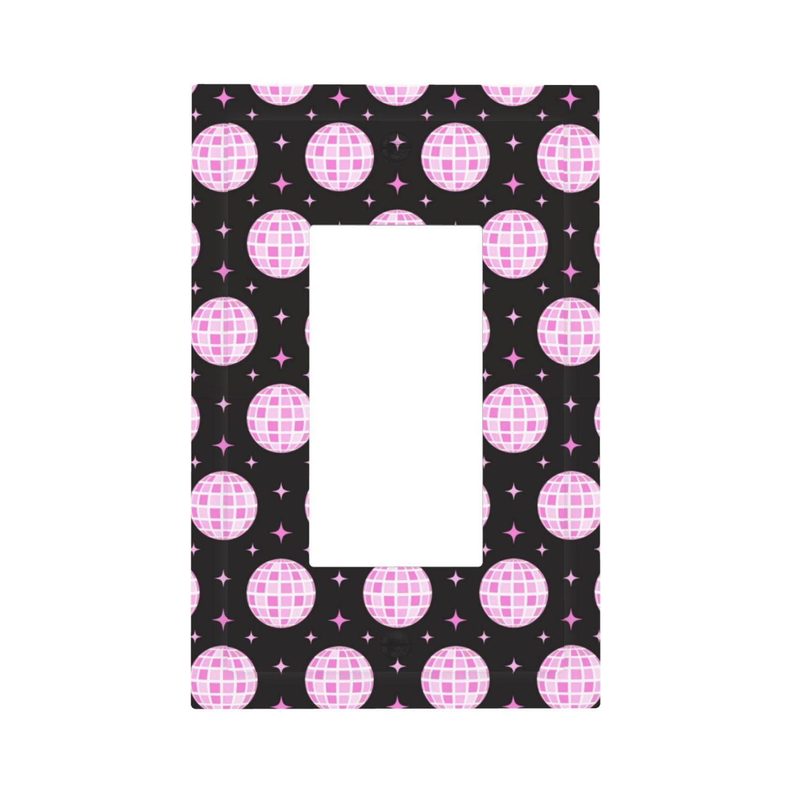 KLL Pink Groovy Disco Ball Pattern Electrical Outlet Covers, 3" x 5" 1 ...