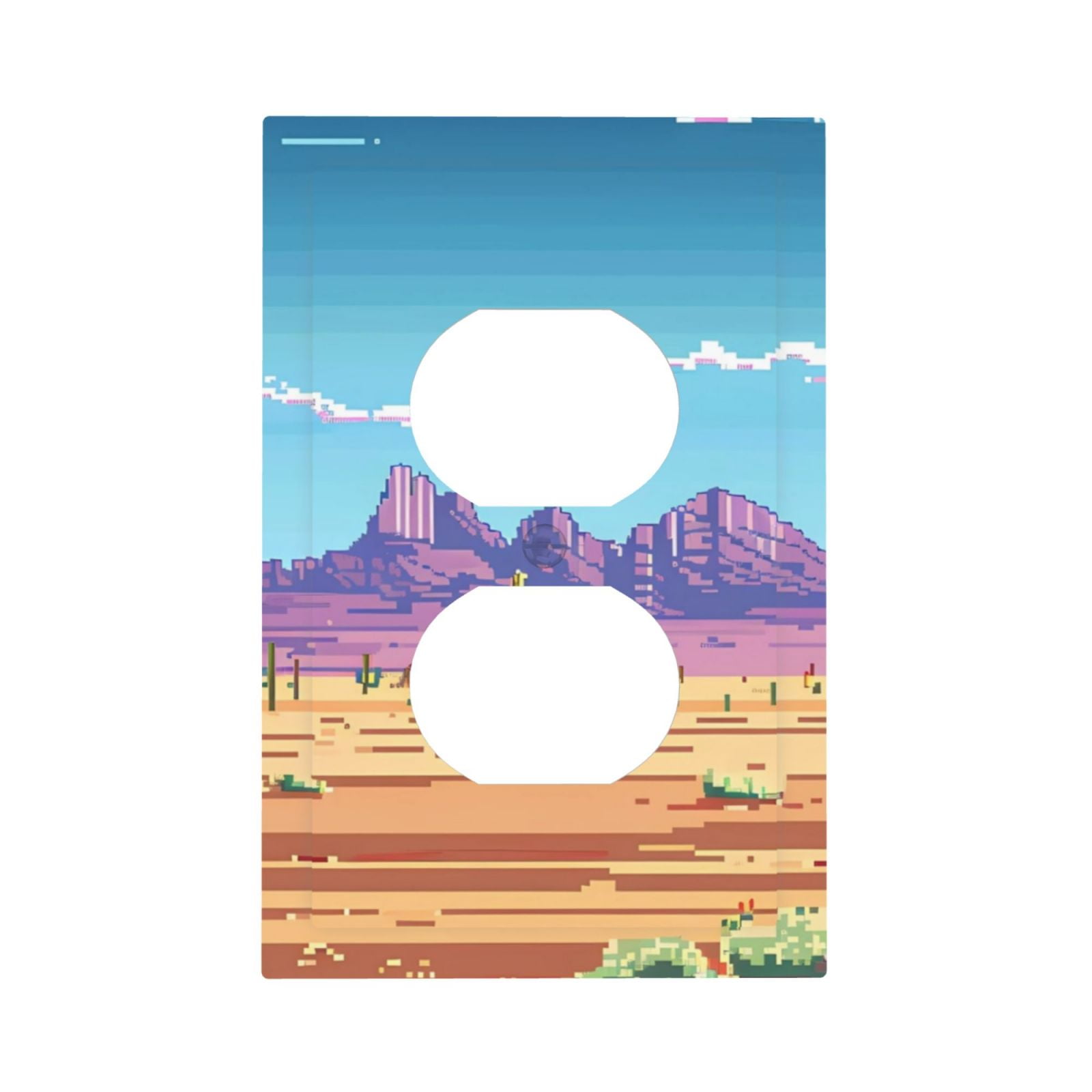 KLL Pixel Desert Landscape Pattern Electrical Outlet Covers, 3" x 5" 1 ...