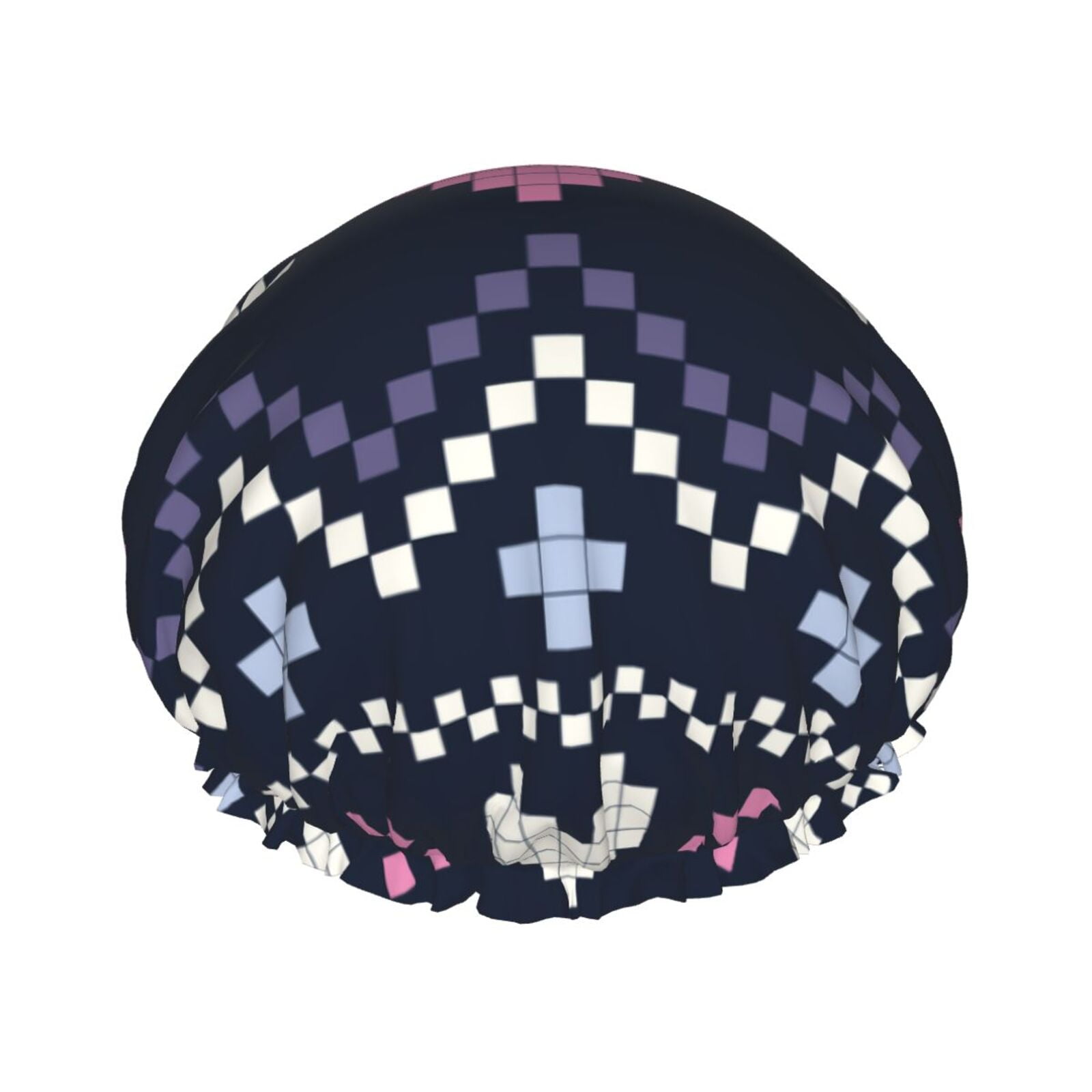 KLL Pixel Heart Winter Pattern Shower Cap & Bath Cap for Women ...