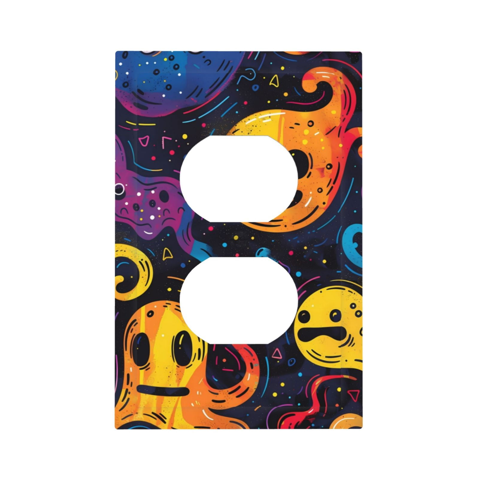 KLL Playful Ghosts Night Sky Pattern Electrical Outlet Covers, 3" x 5 ...