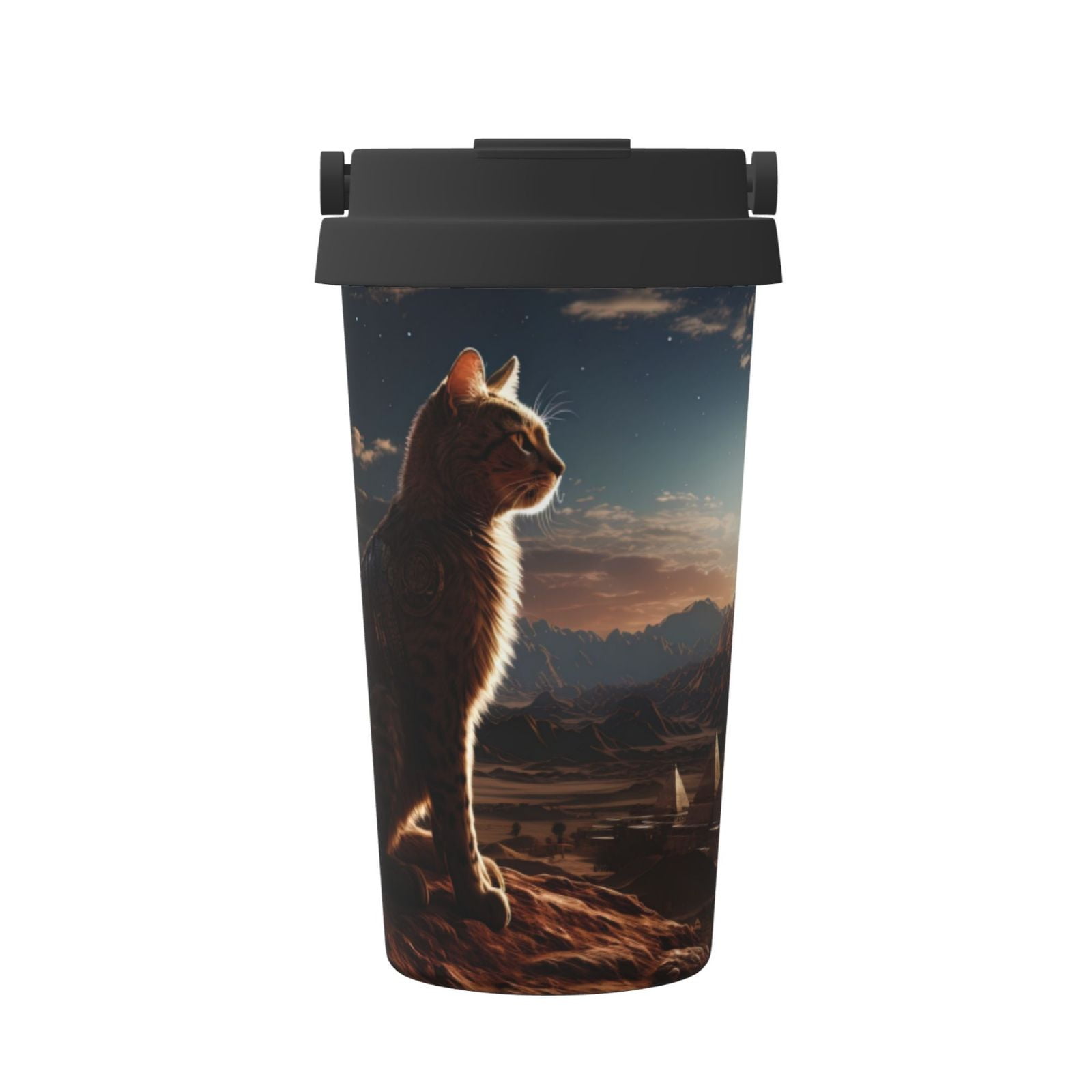 KLL Pyramid Desert Cat Pattern Stainless Steel Vacuum Insulated Tumbler ...