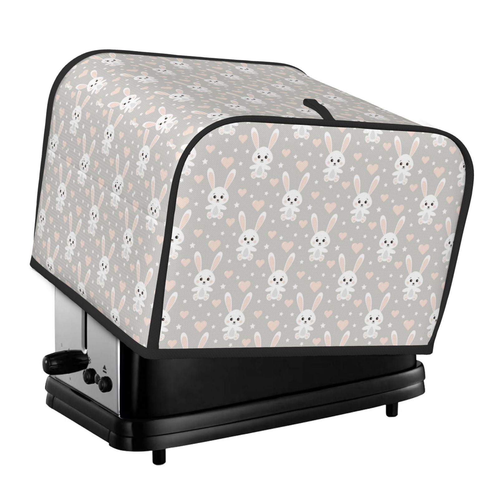 KLL Rabbit And Heart Print 4 Slice Toaster Dust Covers Kitchen Small ...