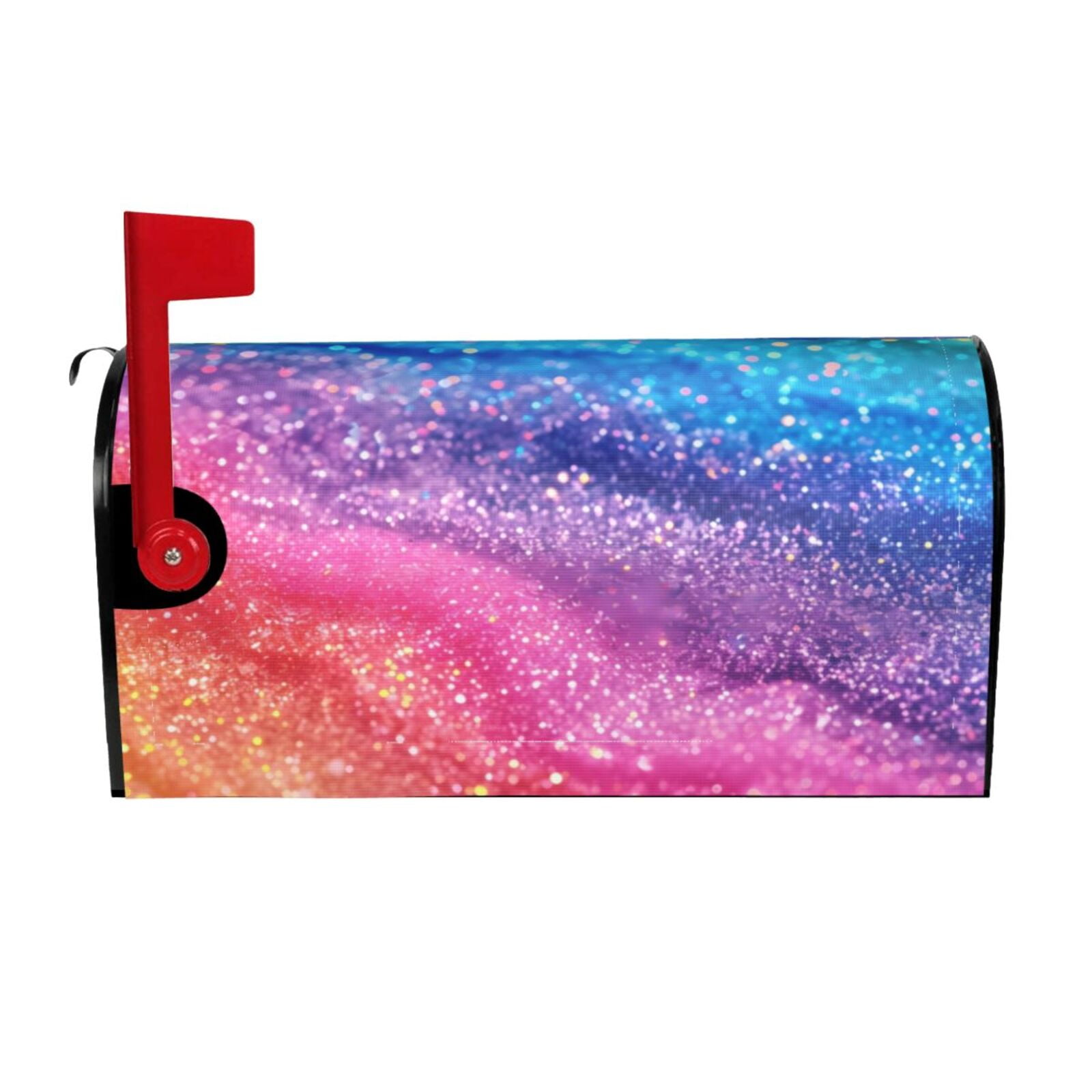 KLL Rainbow Glitter Cute Pattern Mailbox Covers,Magnetic Mailbox Waterproof Post Box Cover Post ...