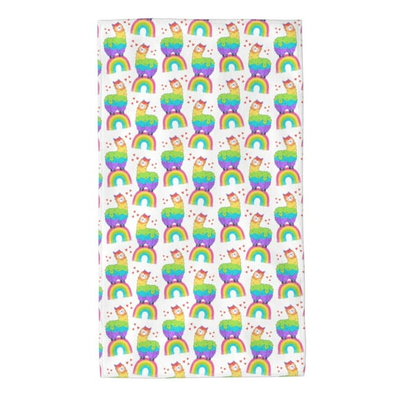 KLL Rainbow Llama Ultra Absorbent & Soft Hand Towels for Bath, Hand ...