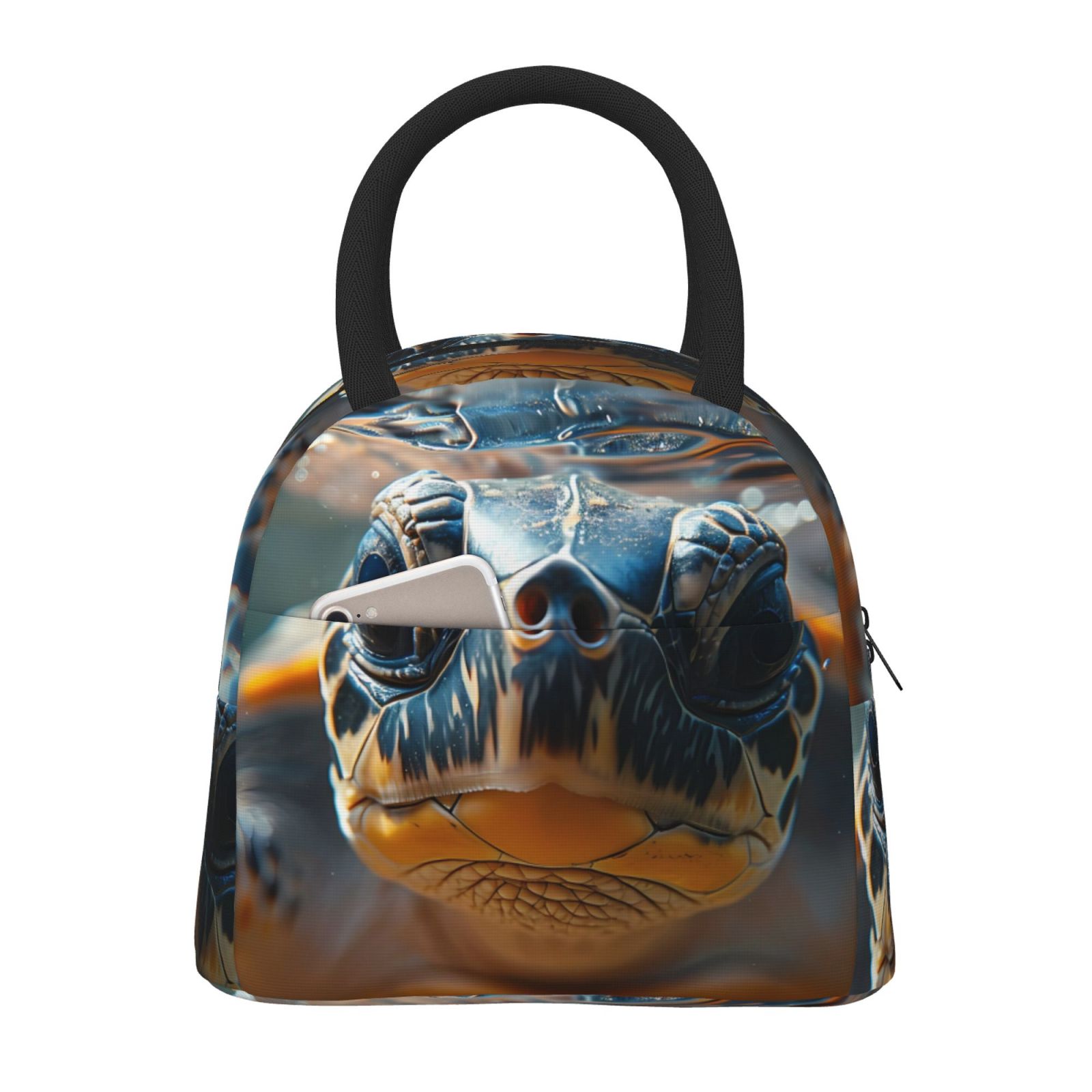 KLL Realistic Cute Sea Turtle for Insulated Lunch Bag- Leakproof Cooler ...