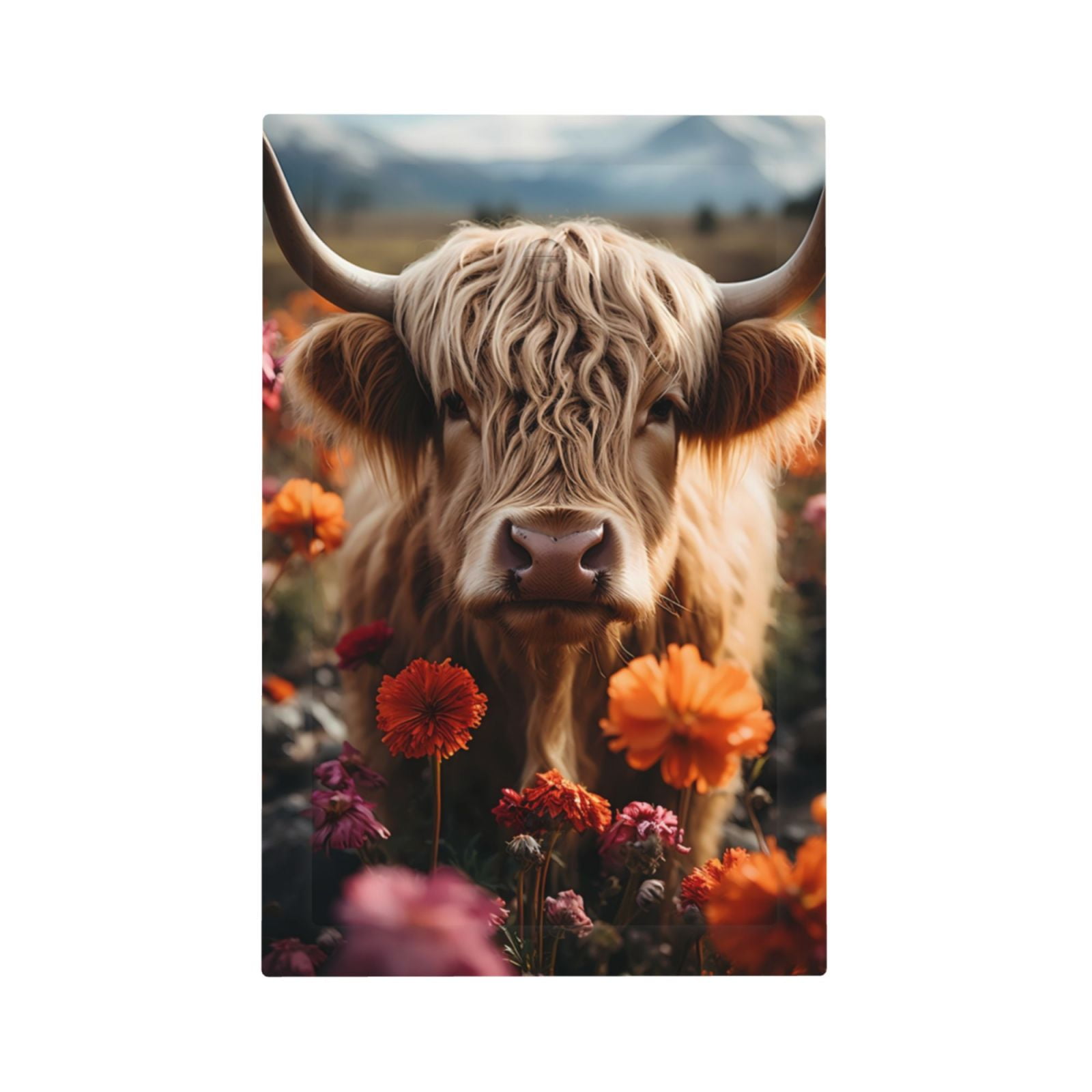 KLL Realistic Flower Cow Pattern Electrical Outlet Covers, 3" x 5" 1 ...