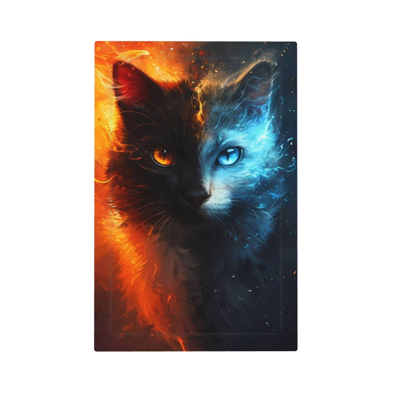 KLL Red And Blue Fire Cat Pattern Electrical Outlet Covers, 3" x 5" 1 ...