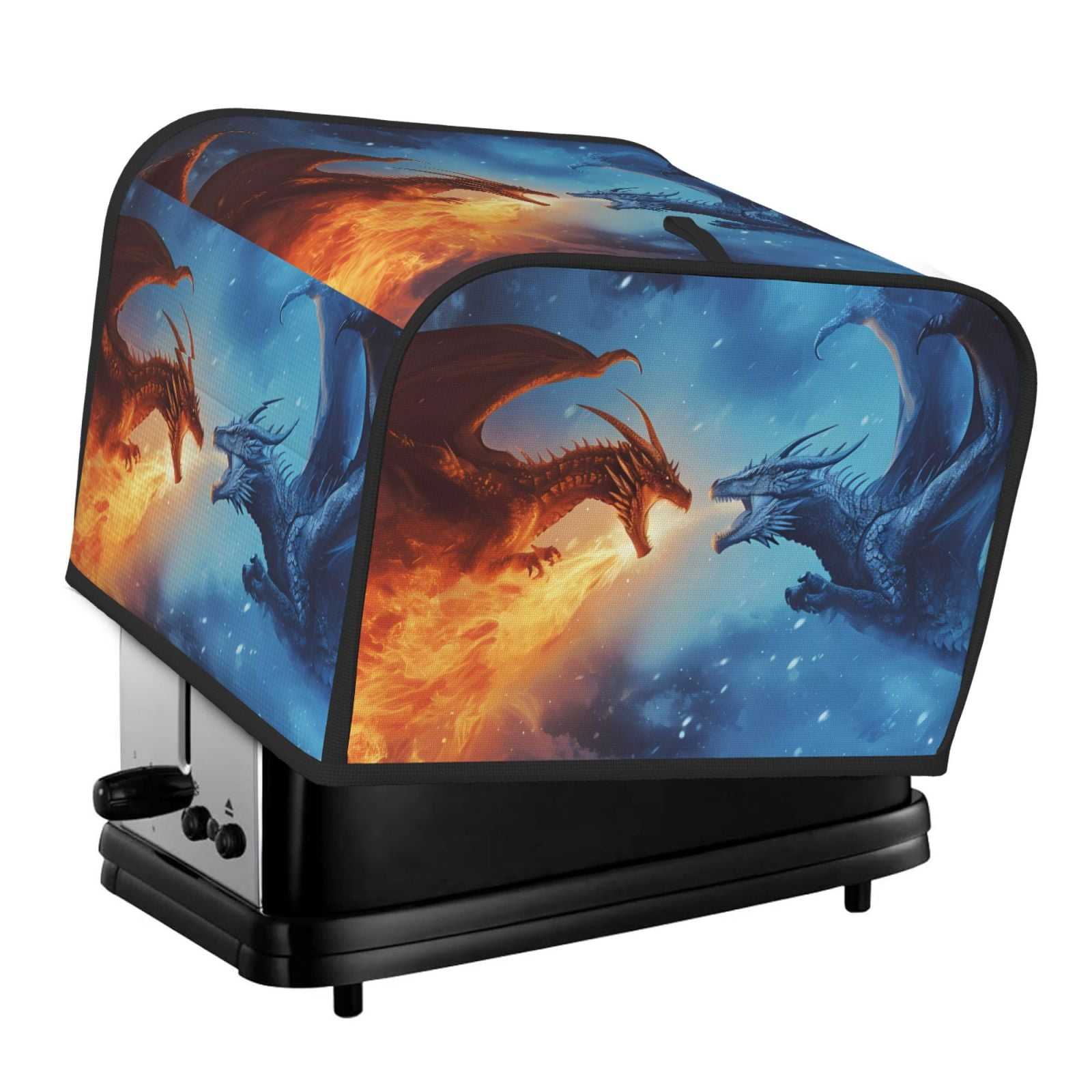 KLL Red And Blue Fire Dragon A Print 4 Slice Toaster Dust Covers ...