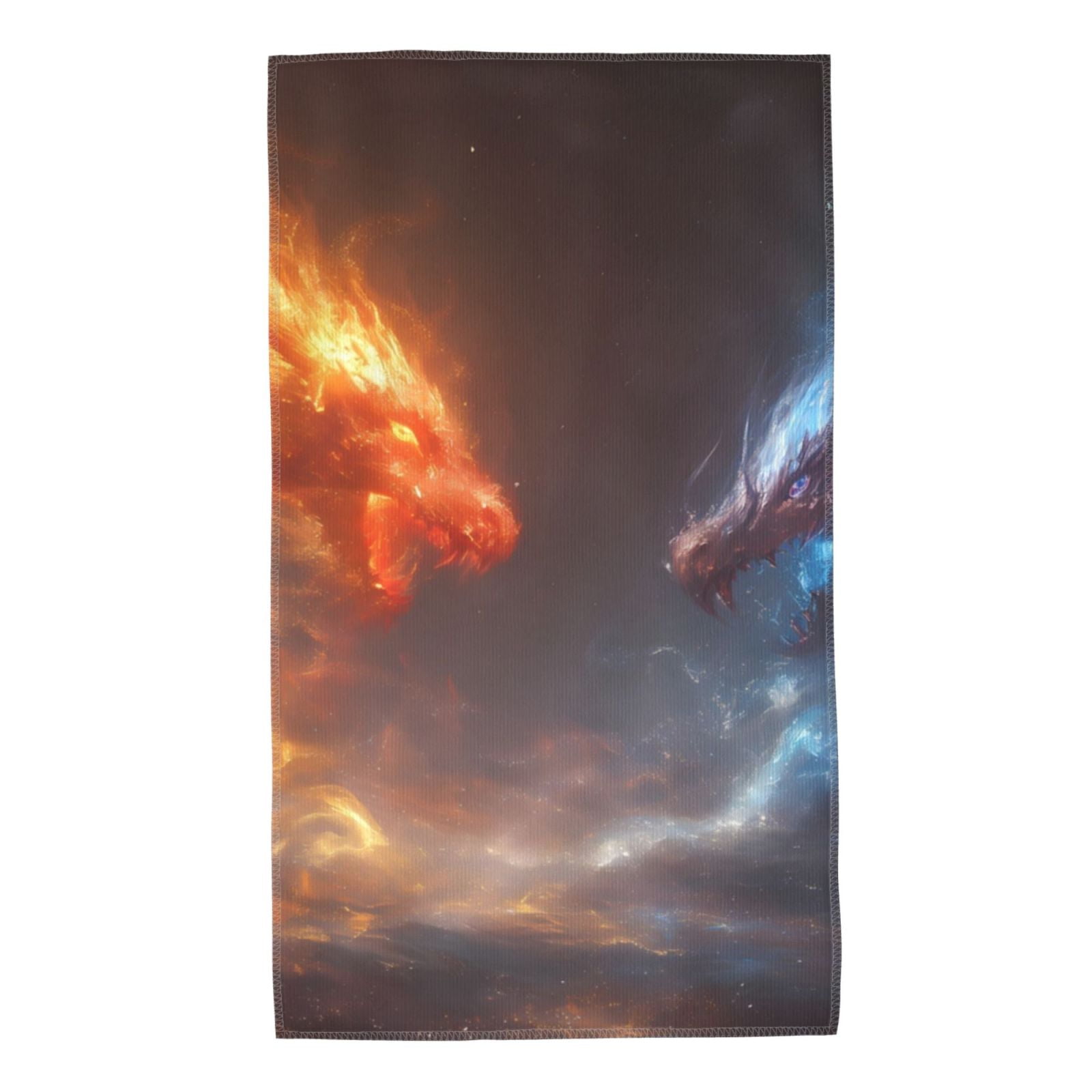 KLL Red And Blue Fire Dragon D Ultra Absorbent & Soft Hand Towels for ...