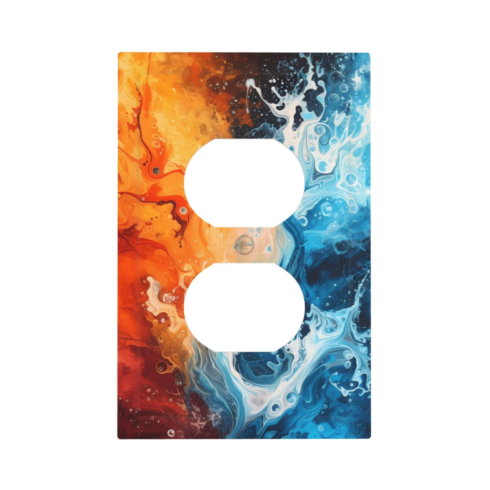 KLL Red And Blue Waves Pattern Electrical Outlet Covers, 3" x 5" 1 Pack ...