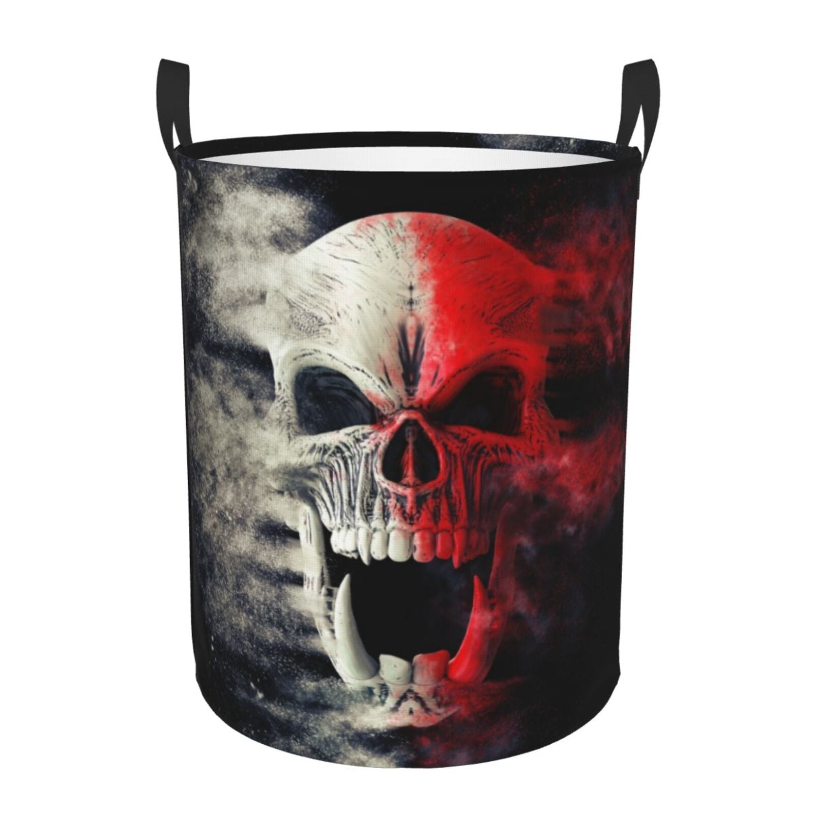 KLL Red And White Screaming Demon Skull Waterproof Foldable Laundry ...