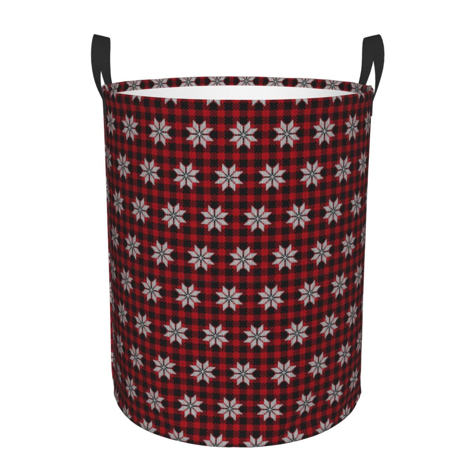 KLL Red Buffalo Plaid Merry Christmas Waterproof Foldable Laundry ...