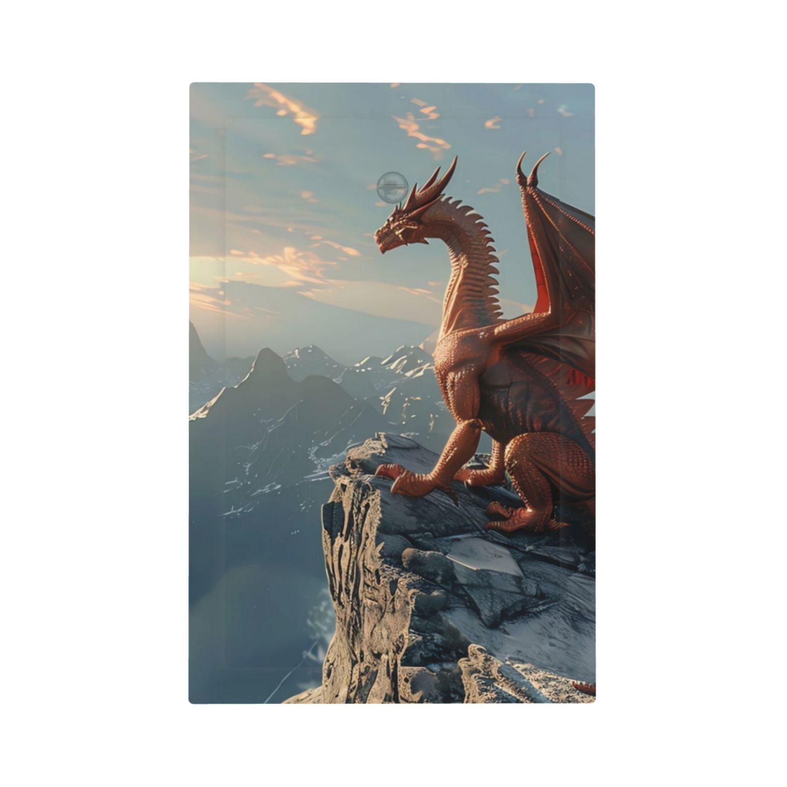 KLL Red Dragon Mountain Sunrise Pattern Electrical Outlet Covers, 3" x ...